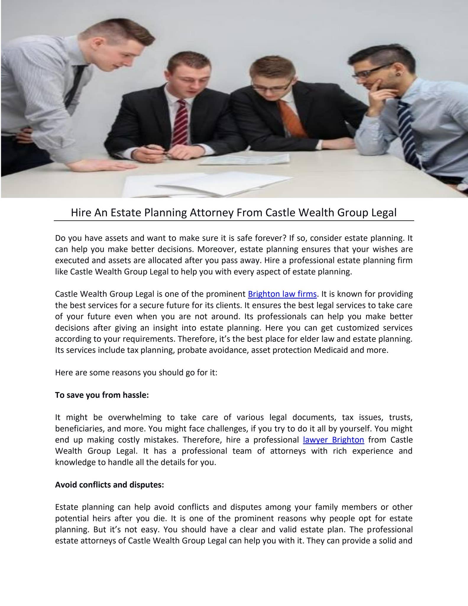 Hire An Estate Planning Attorney From Castle Wealth Group Legal by ...