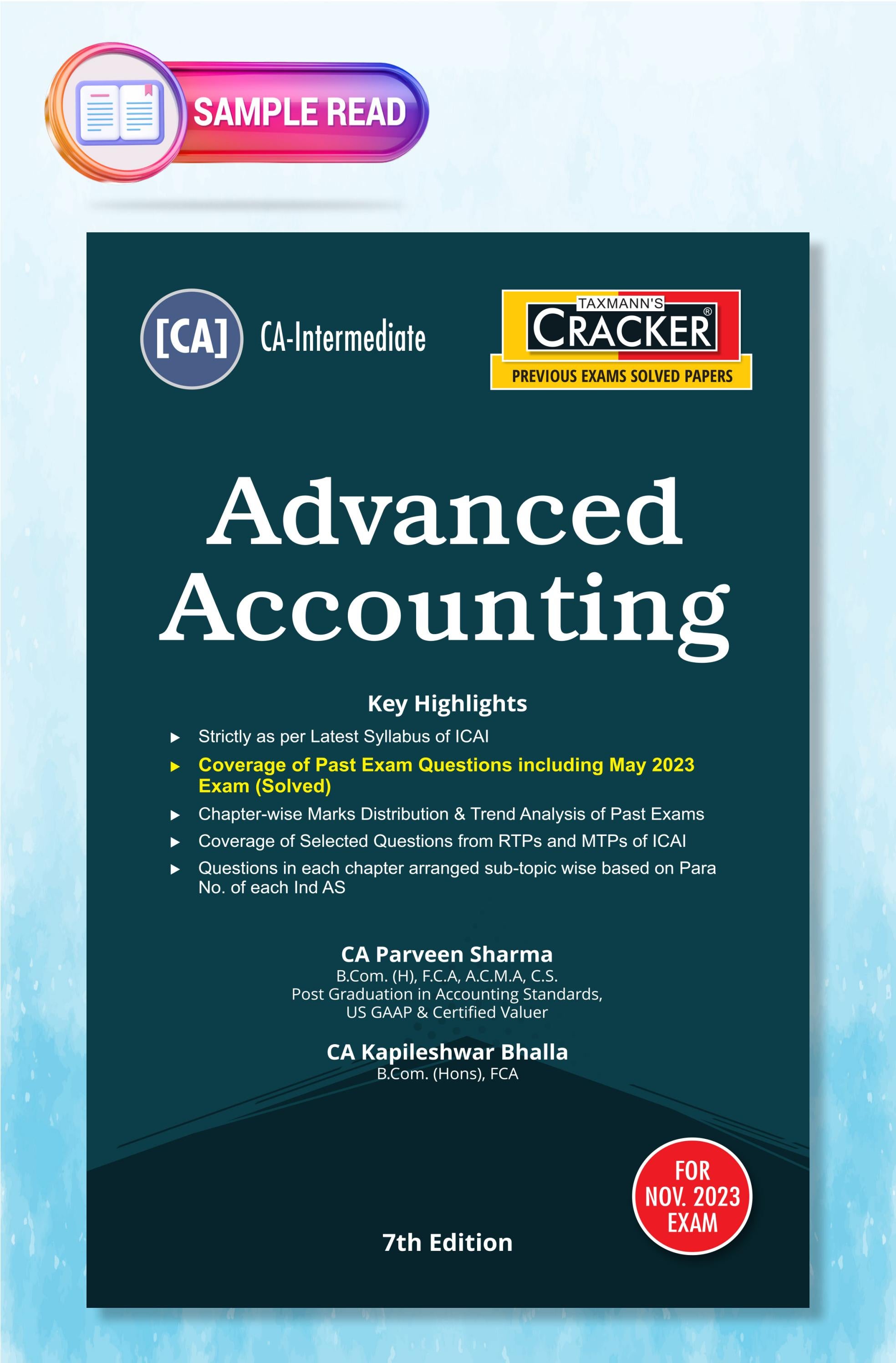 Taxmann's Advanced Accounting (Advanced Accounts) | CRACKER by Taxmann ...