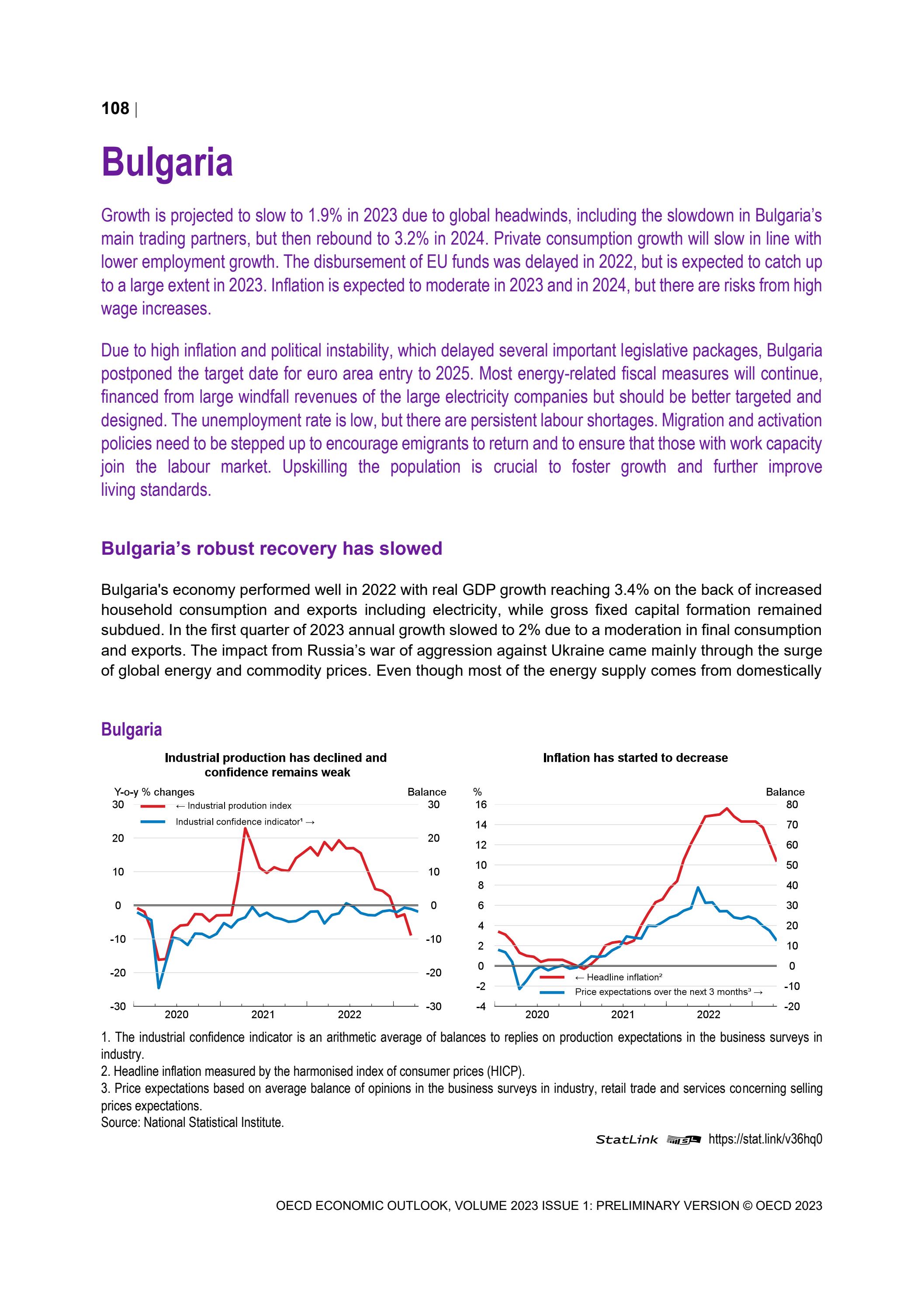 Bulgaria projection note OECD Economic Outlook June 2023 by OECD - Issuu