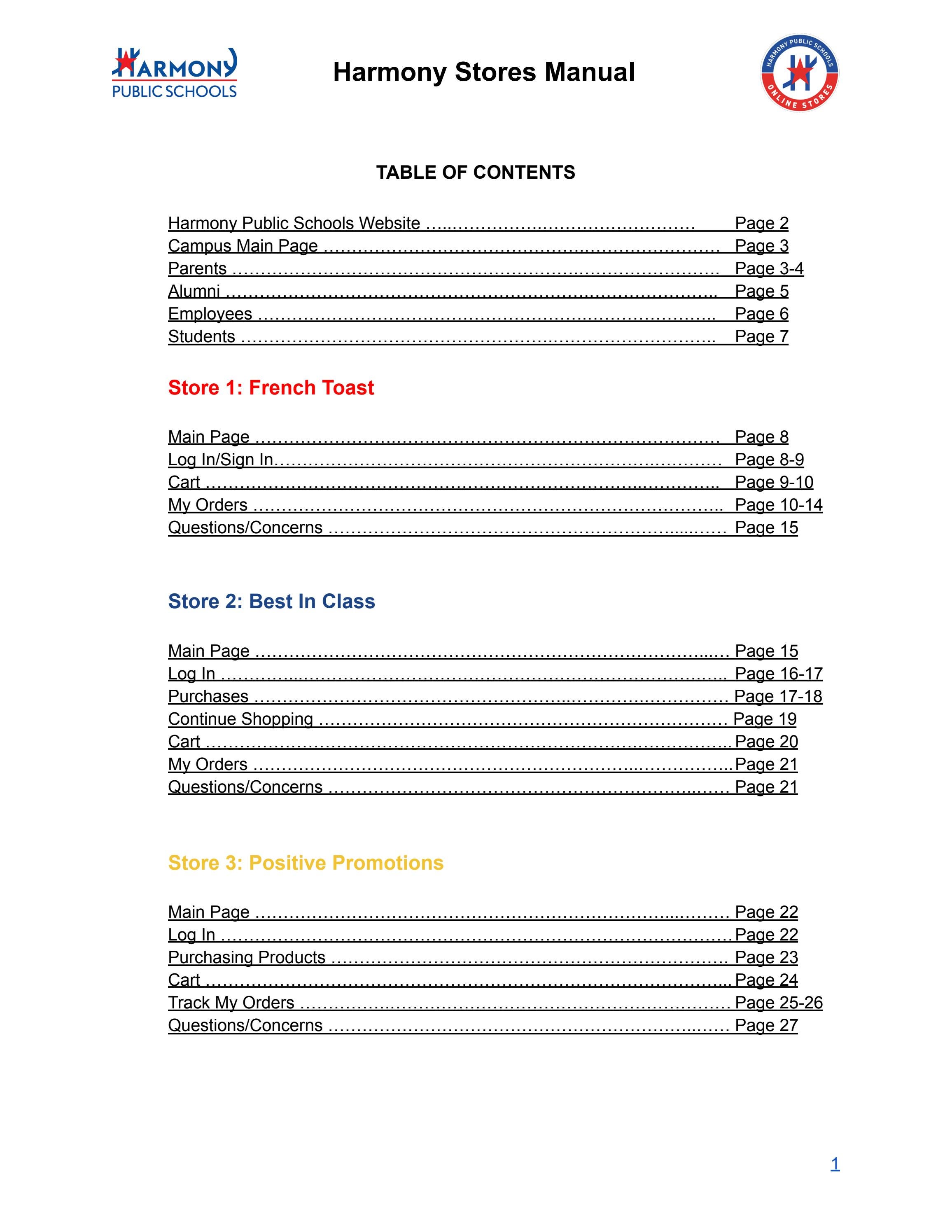Harmony Public Schools Online Store Manual by Harmony Public Schools ...