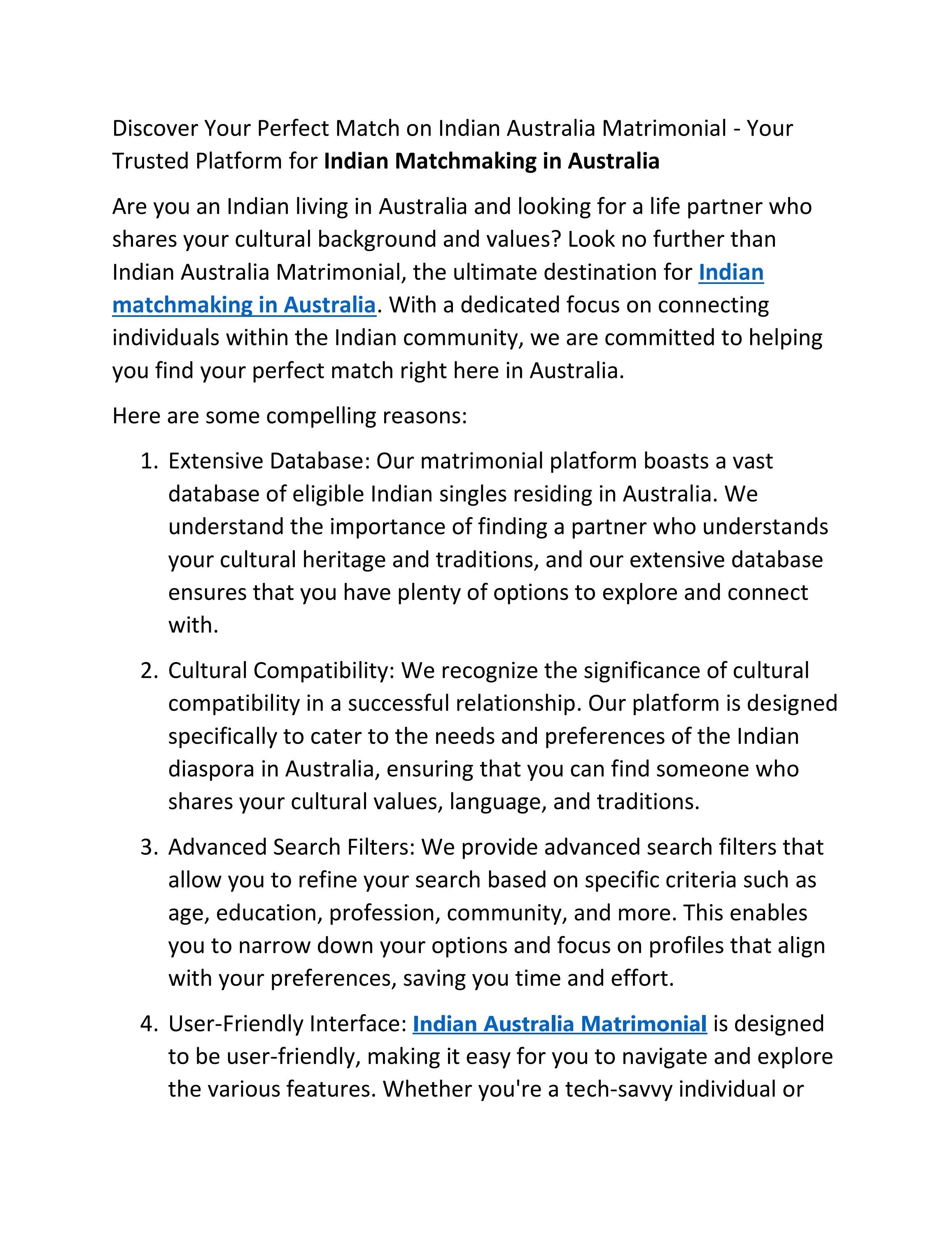 Discover Your Perfect Match on Indian Australia Matrimonial - Your ...