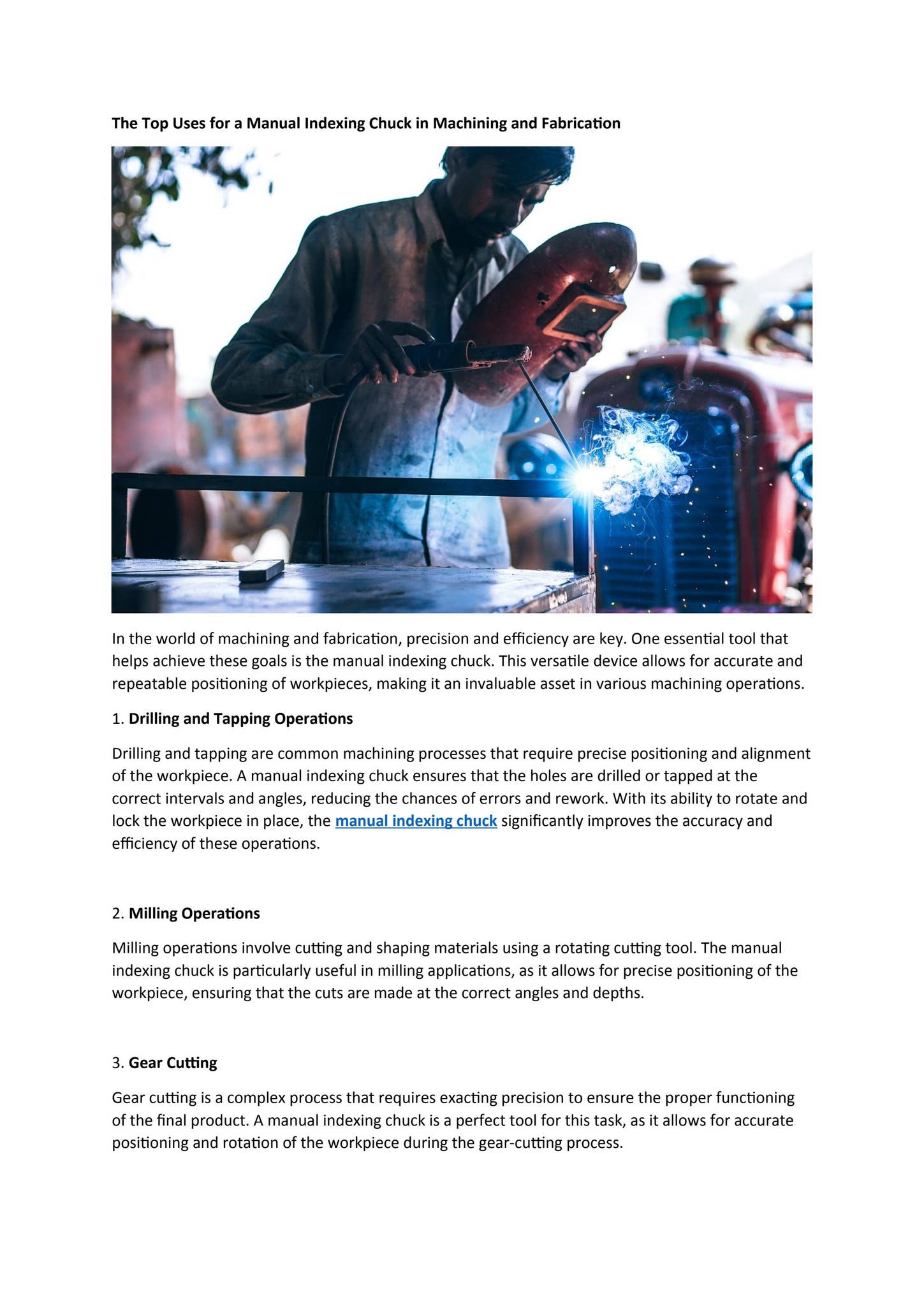 The Top Uses for a Manual Indexing Chuck in Machining and Fabrication ...