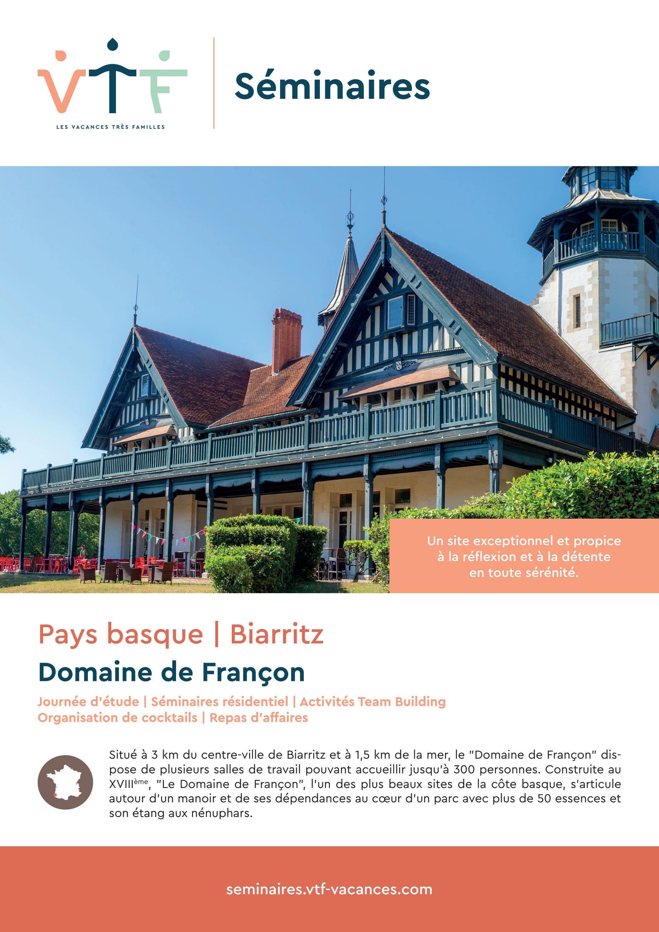 VTF séminaires Biarritz by VTF Vacances - Issuu