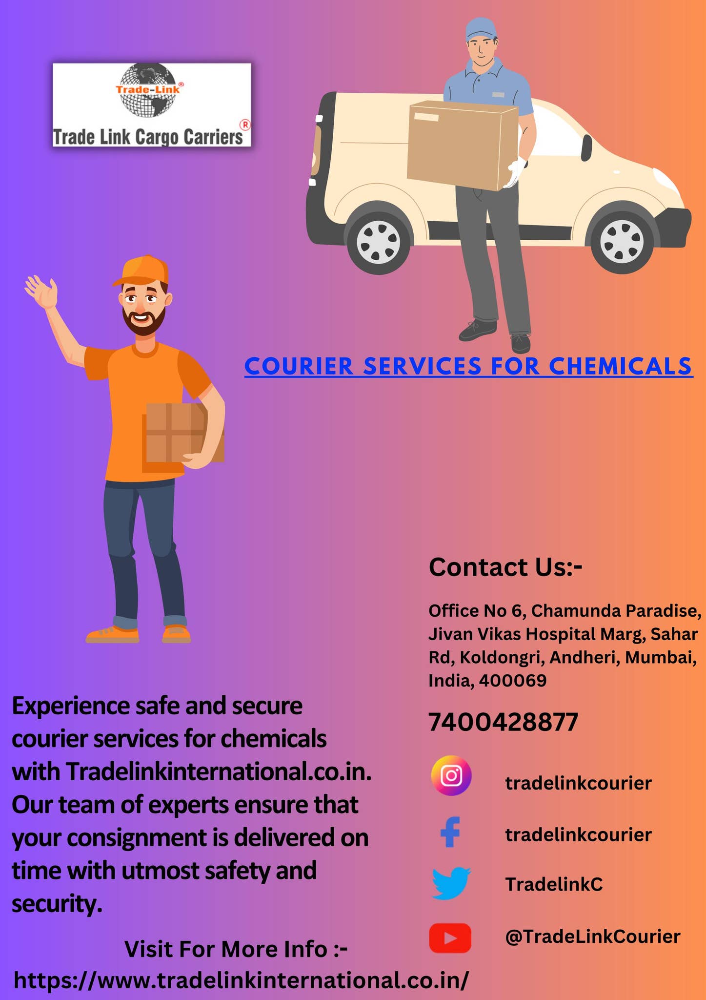 Courier Services For Chemicals | Tradelinkinternational.co.in by Trade ...