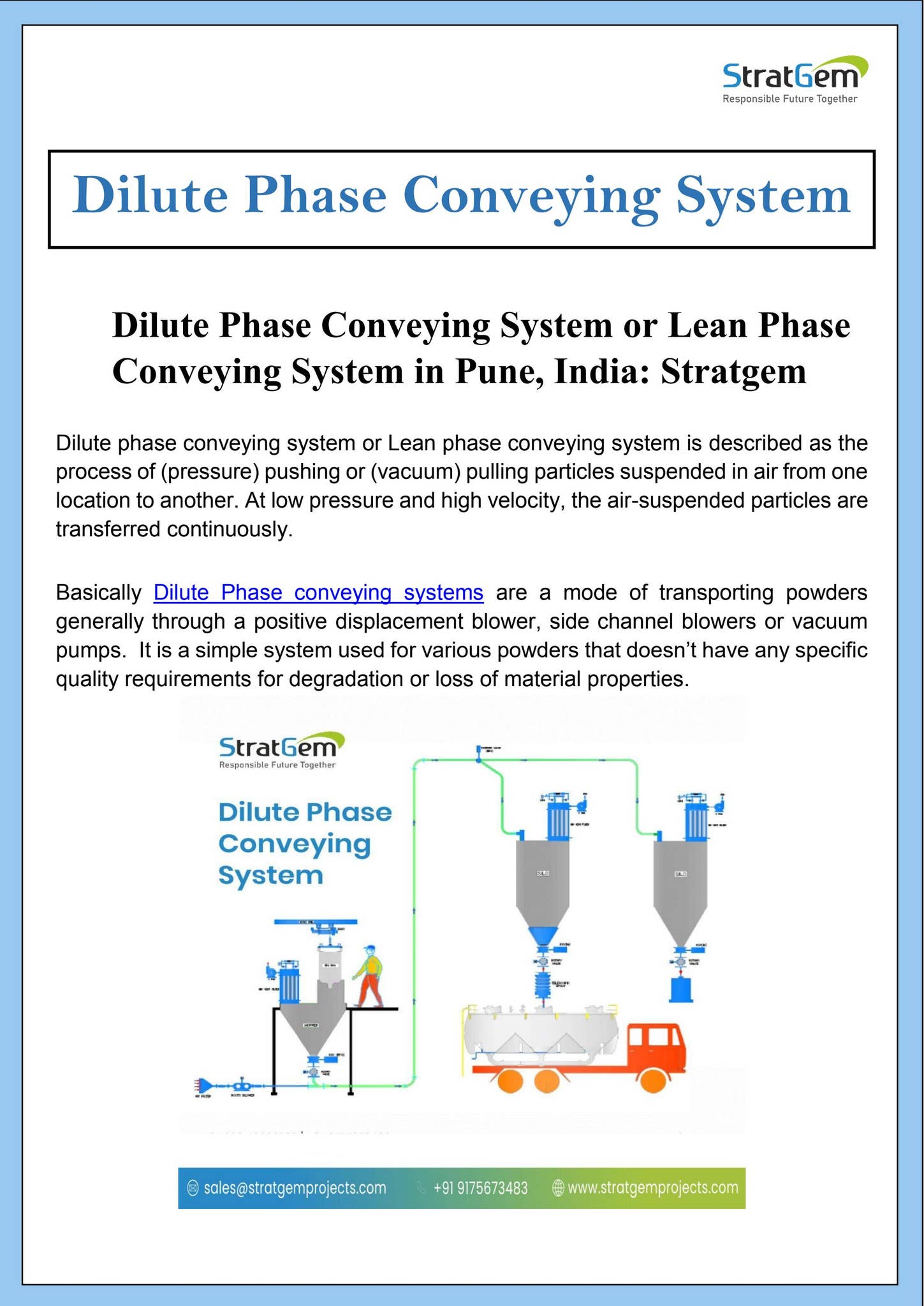 Dilute Phase Conveying System by Stratgem Projects - Issuu