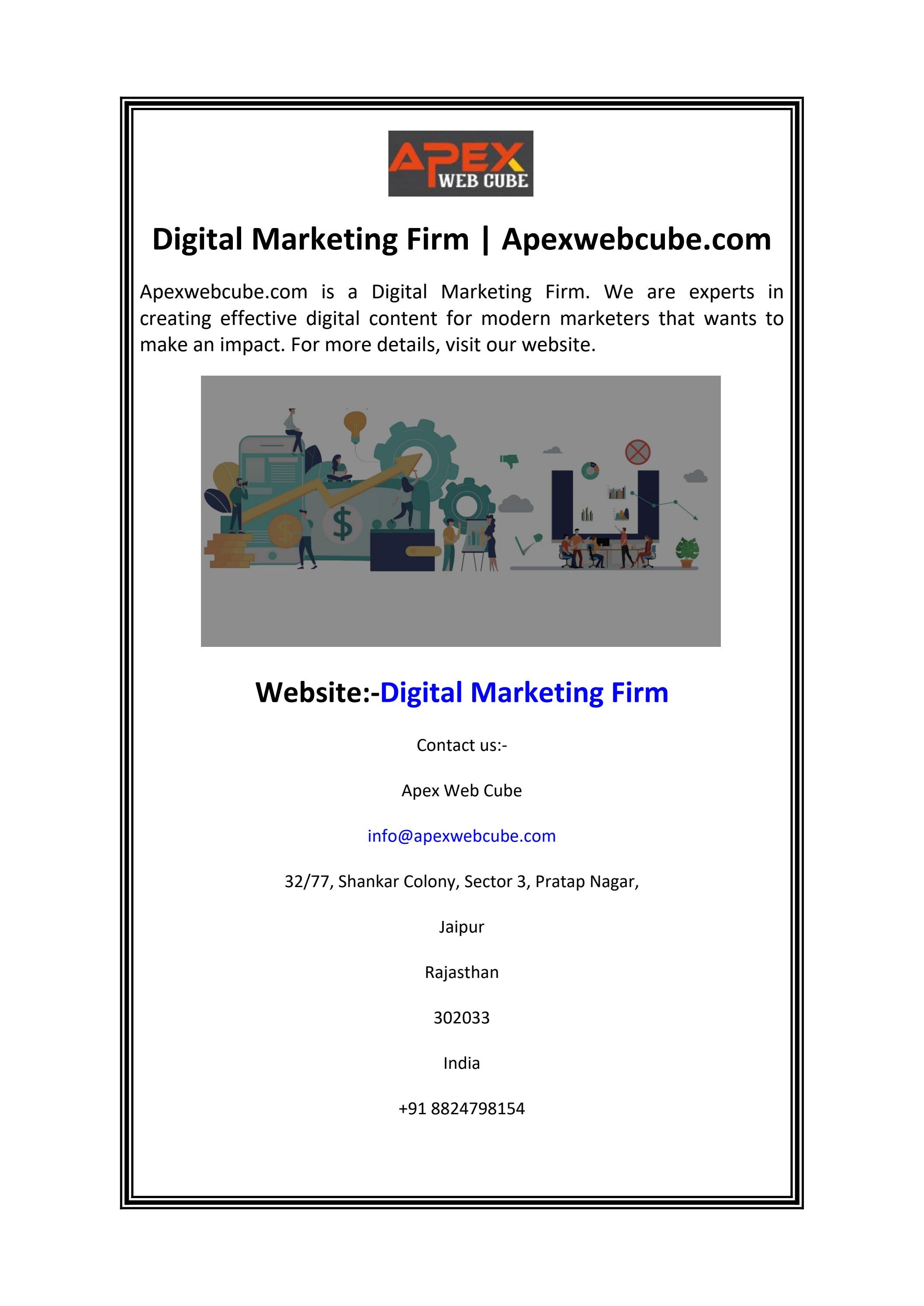 Digital Marketing Firm | Apexwebcube.com by Apex Web Cube - Issuu
