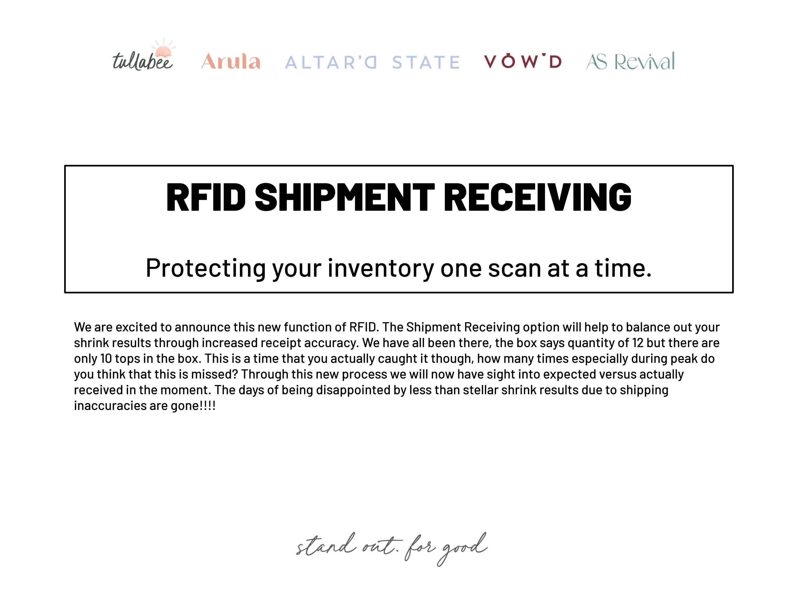 RFID Shipment Receiving Process by standoutforgoodinc - Issuu
