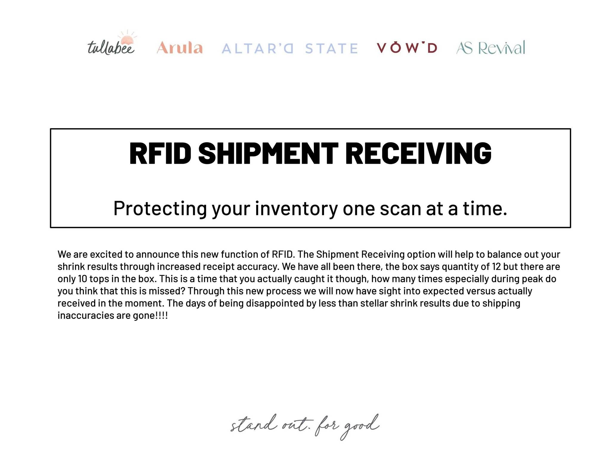 RFID Shipment Receiving Process by standoutforgoodinc - Issuu