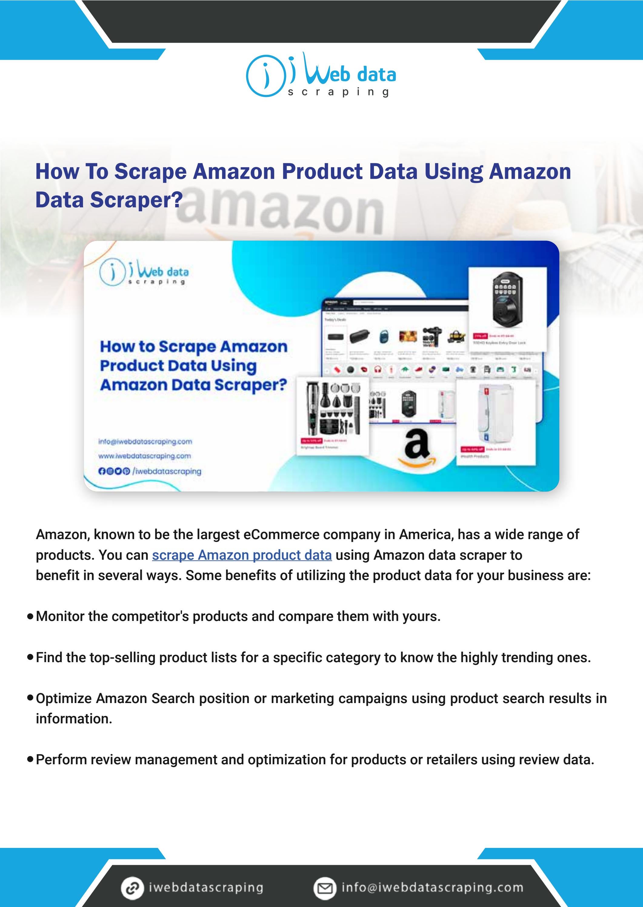 Scrape Amazon Product Data/Amazon Product Data Scraper by iwebdatascraping - Issuu
