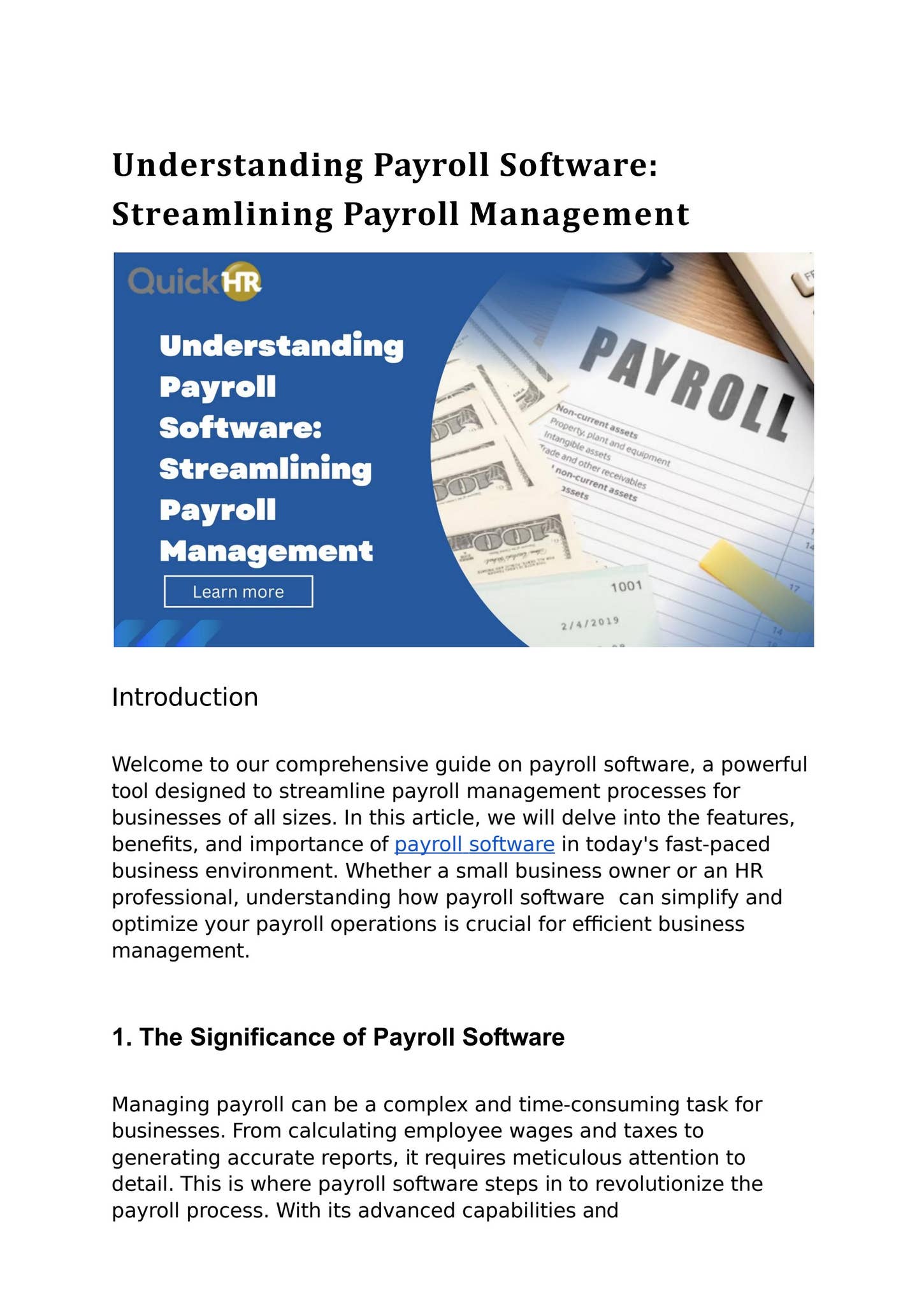 Understanding Payroll Software: Streamlining Payroll Management by ...