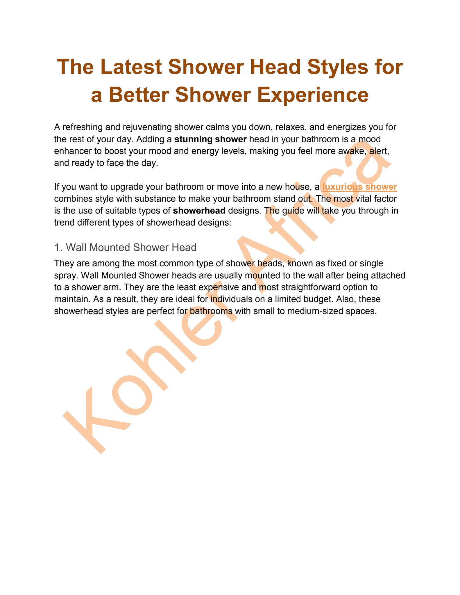 The Latest Shower Head Styles for a Better Shower Experience - Kohler ...