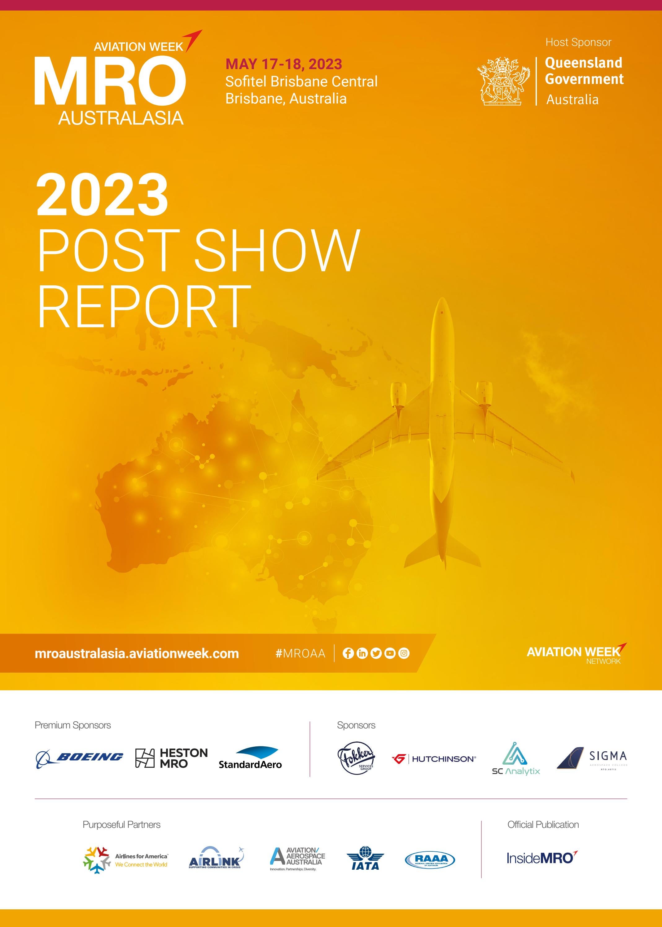 MRO Australasia 2023 Post Show Report by AviationWeek - Issuu