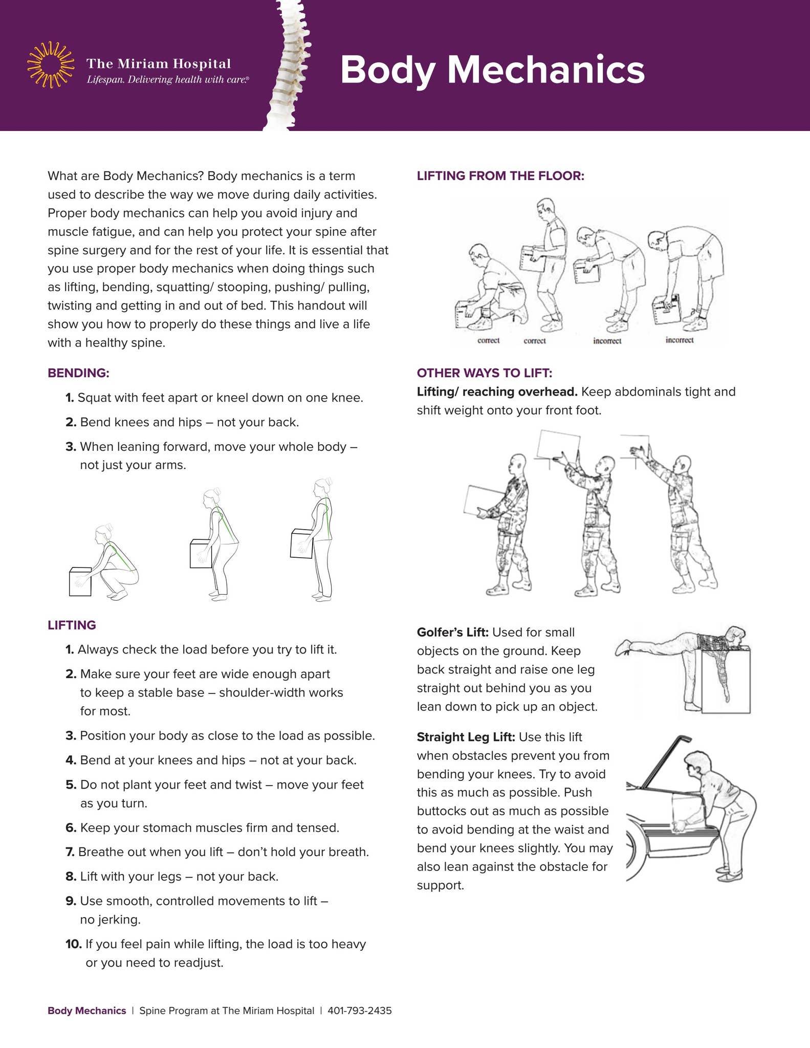 Body Mechanics by Brown University Health - Issuu