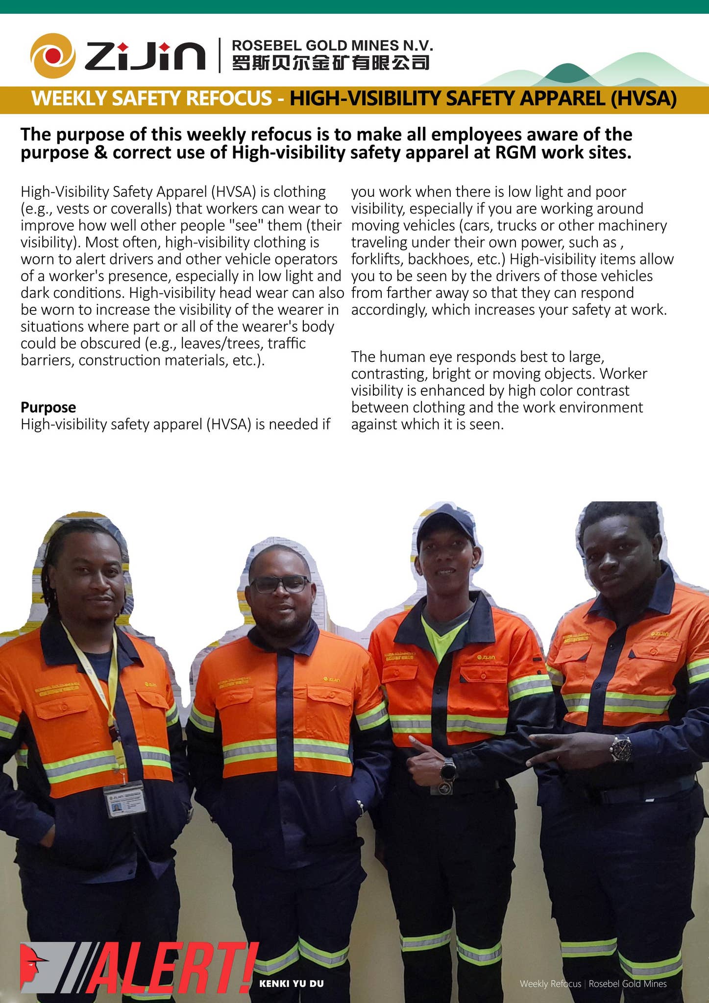 Weekly Refocus: HIGH-VISIBILITY SAFETY APPAREL (HVSA) by Rosebel Gold ...