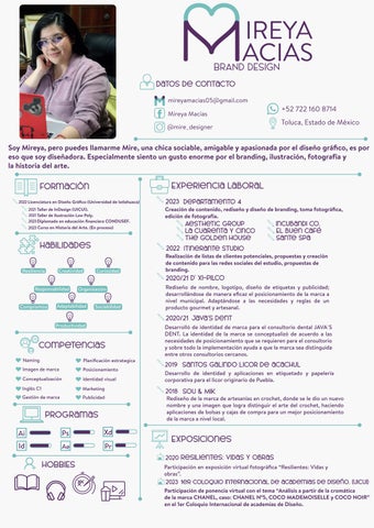 Curriculum Vitae_Mireya Macias by mire_designer - Issuu