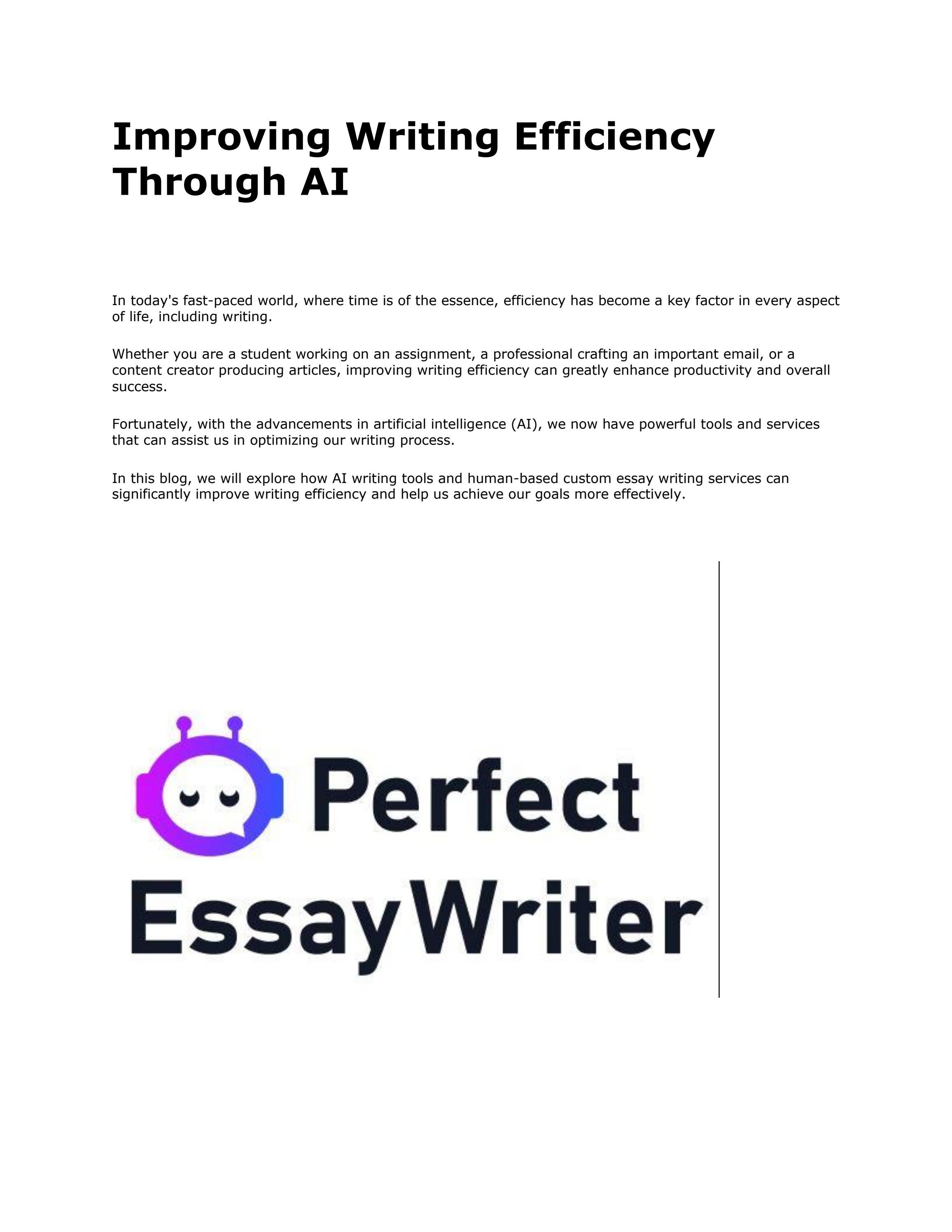 Improving Writing Efficiency through AI by Katherine Jackson - Issuu