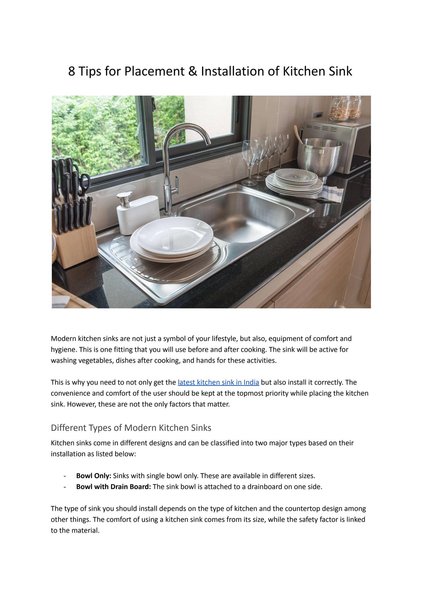 8 Tips for Placement & Installation of Kitchen Sink by Johnson Bathroom ...