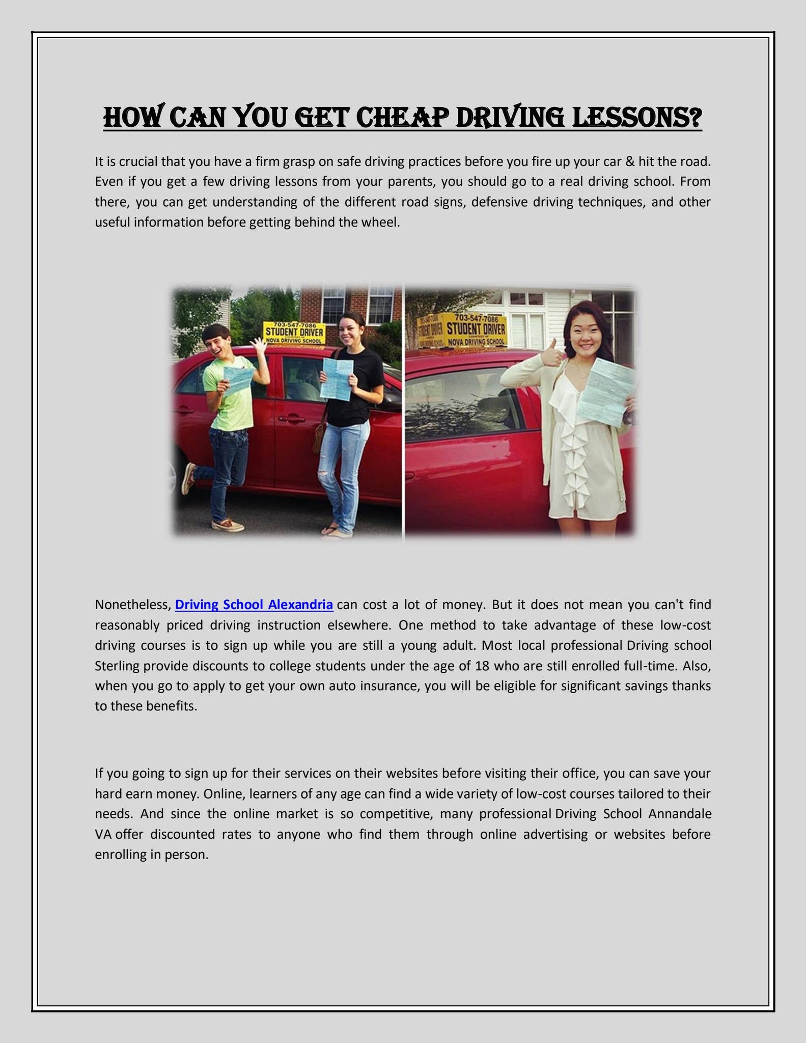 How Can You Get Cheap Driving Lessons? by nova driving school - Issuu