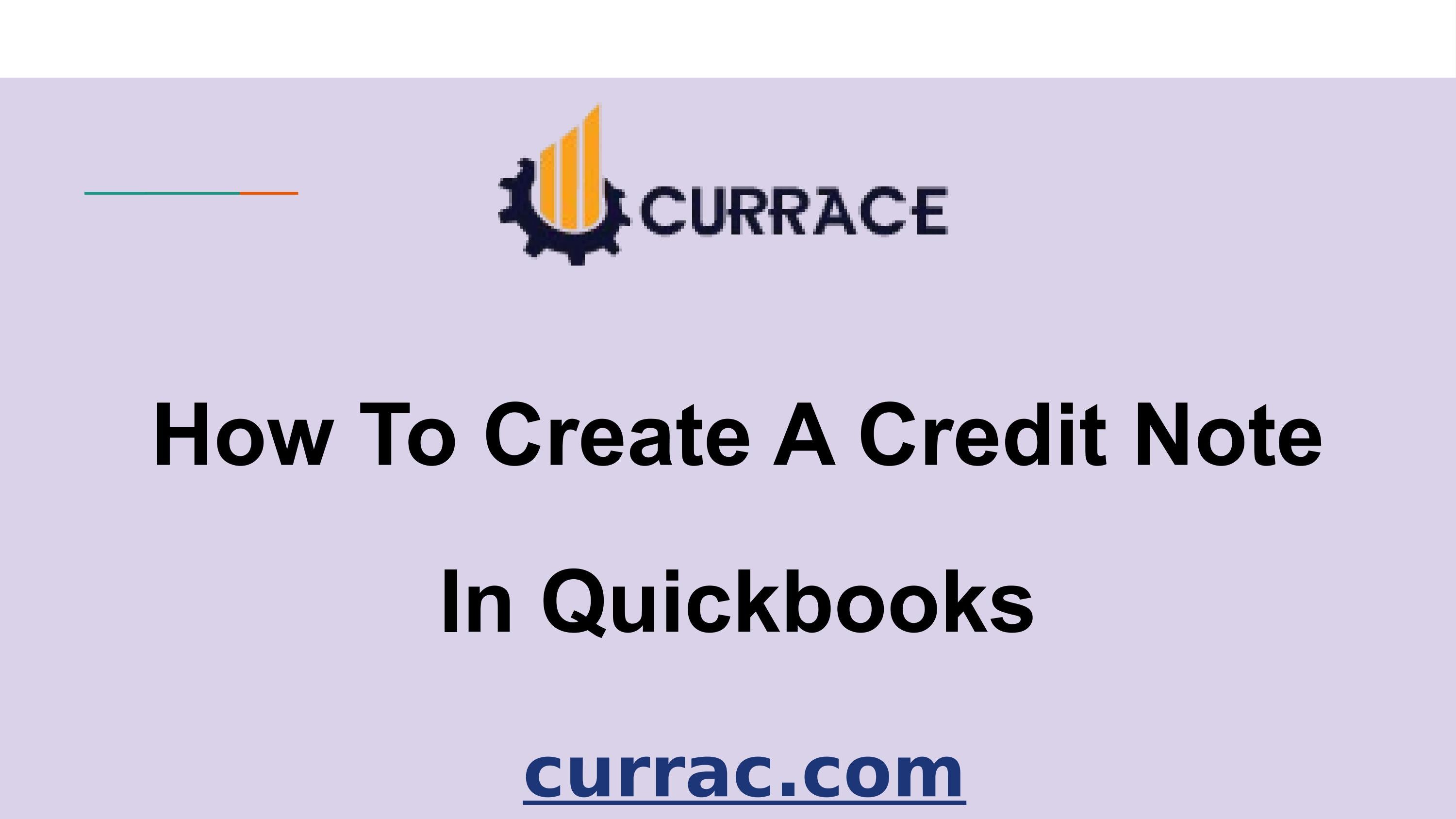 How To Create A Credit Note In Quickbooks by km kajal - Issuu