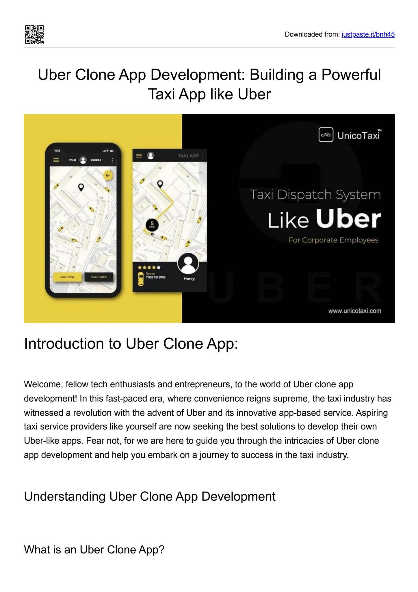 Uber Clone App Development Building A Powerful Taxi App Like Uber By