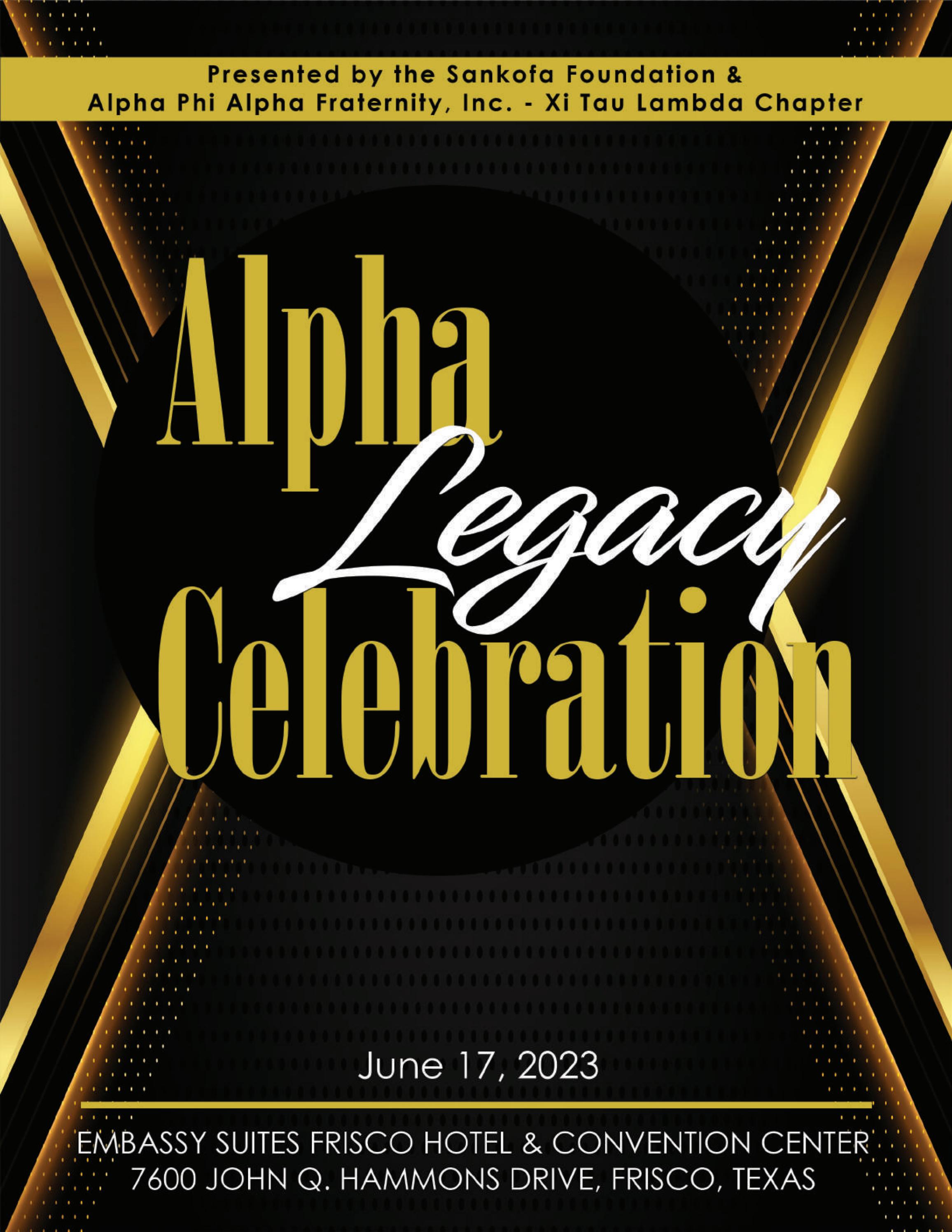 2023 Alpha Legacy Celebration by Alpha Phi Alpha - Xi Tau Lambda Chapter - Issuu