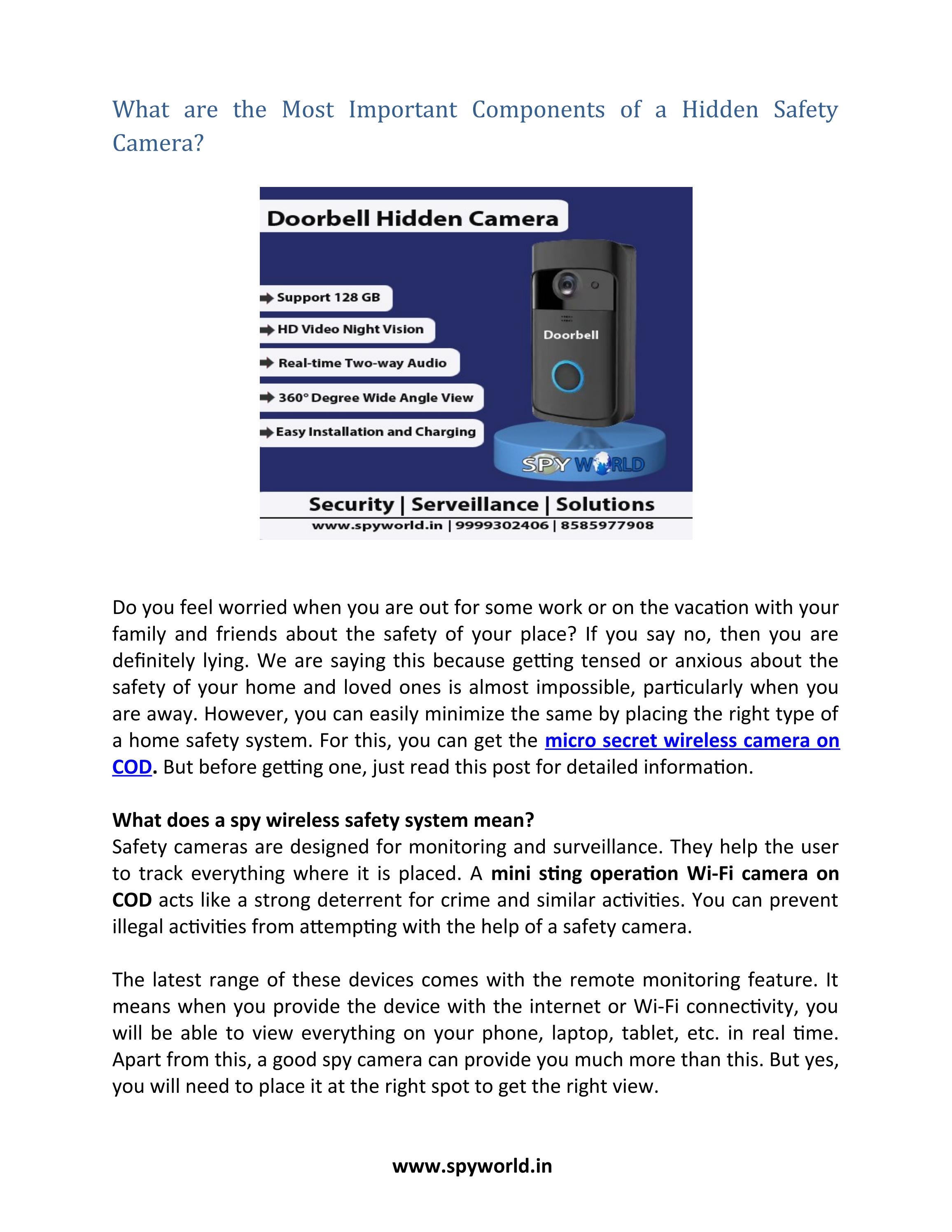 What are the Most Important Components of a Hidden Safety Camera by ...