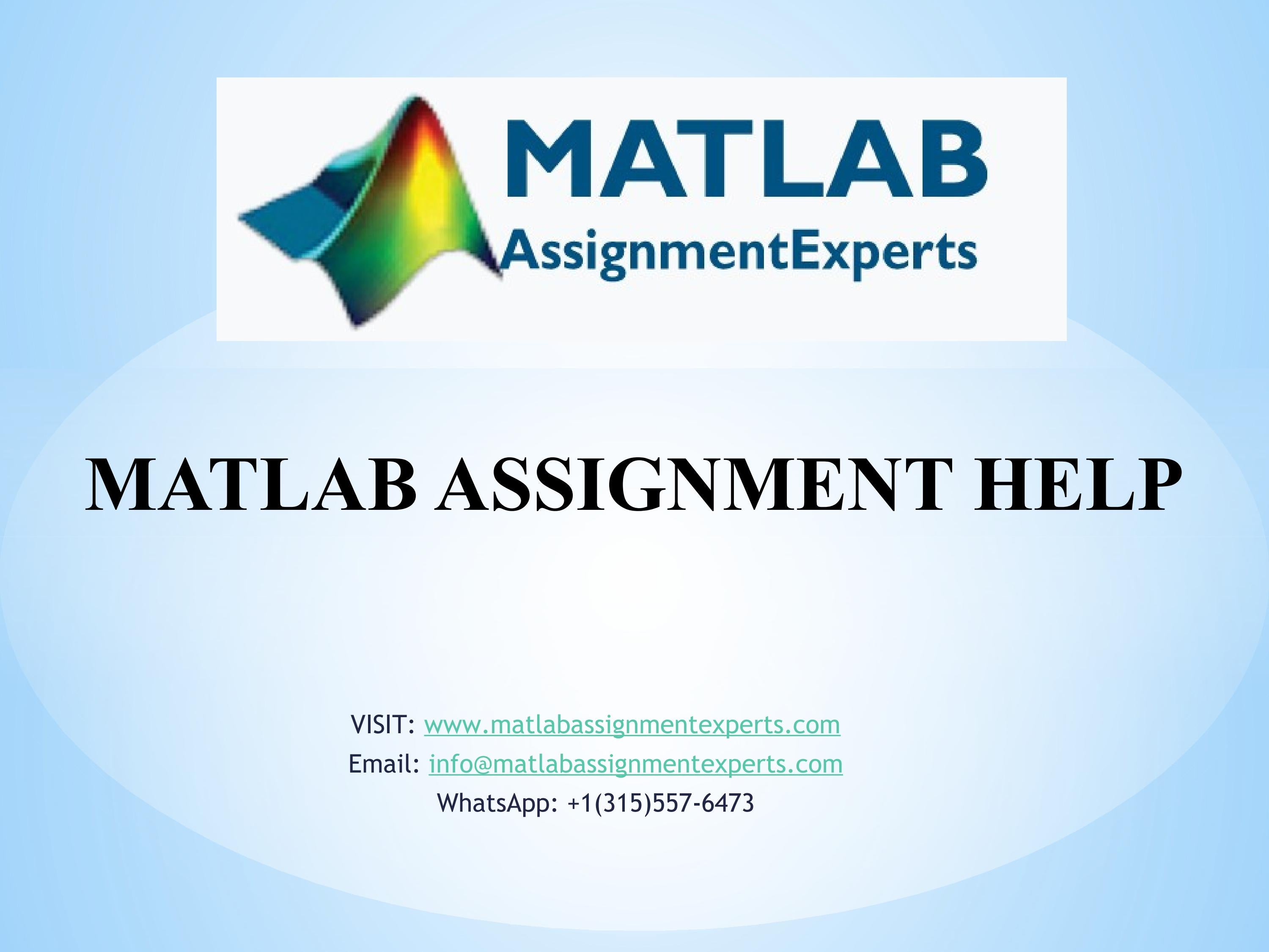Save Big On Matlab Assignment Help With Our Exclusive 20 Discount By Matlab Assignment Experts