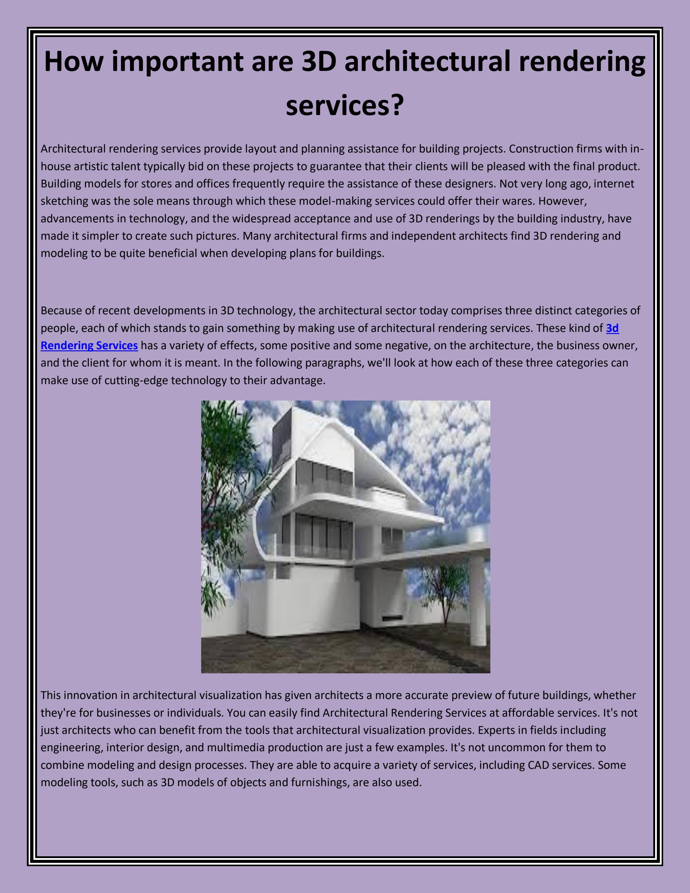 How Important Are 3d Architectural Rendering Servicespublication By Arktek3d Design Issuu