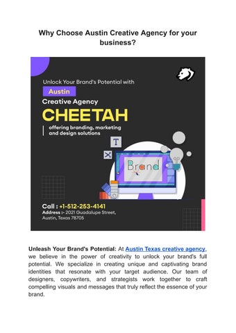 Why Choose Austin Creative Agency for your business? by Austin Creative ...