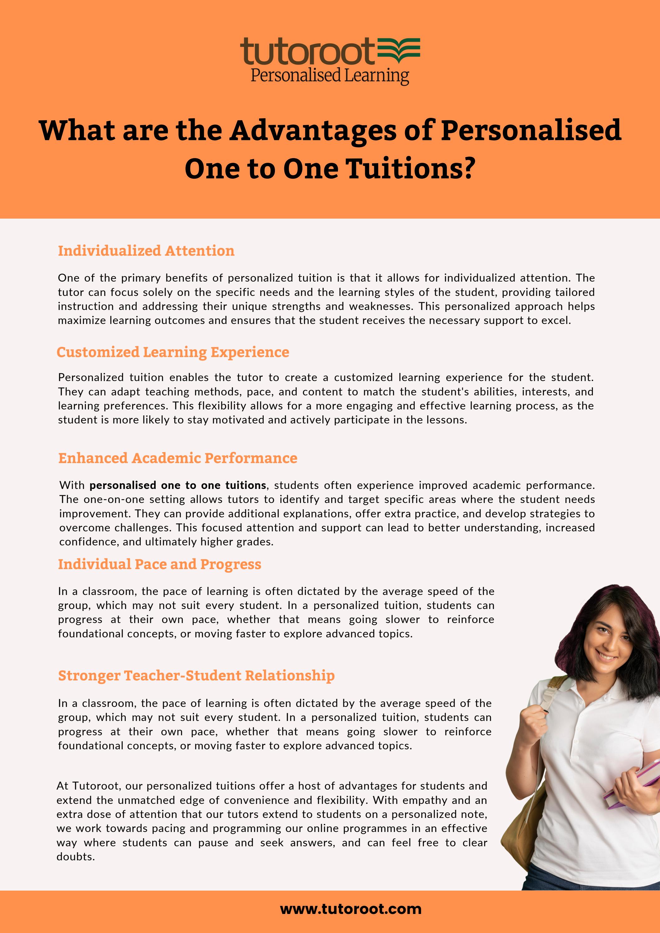 What are the Advantages of Personalised One to One Tuitions? by ...