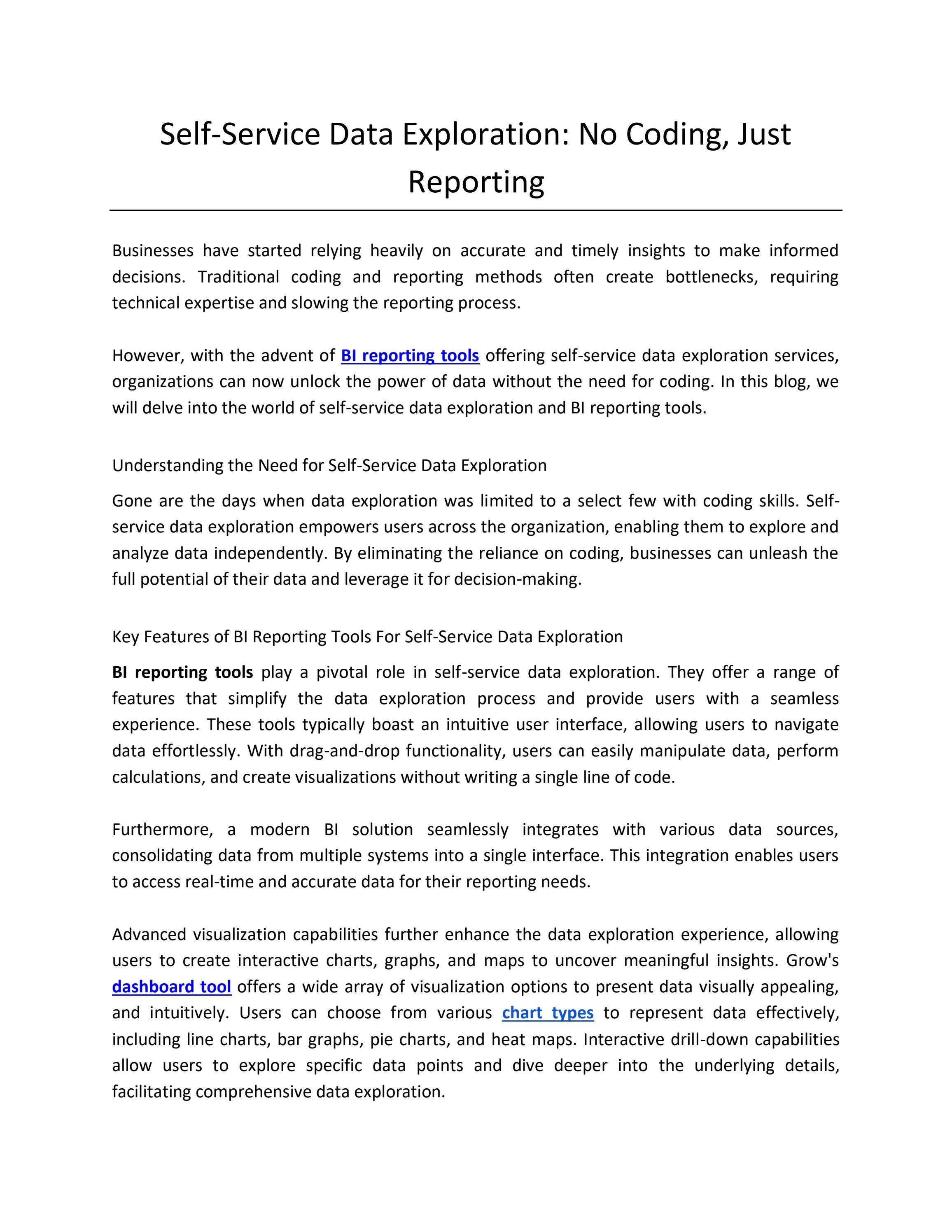 Self Service Data Exploration No Coding Just Reporting By Branding Bear Issuu 