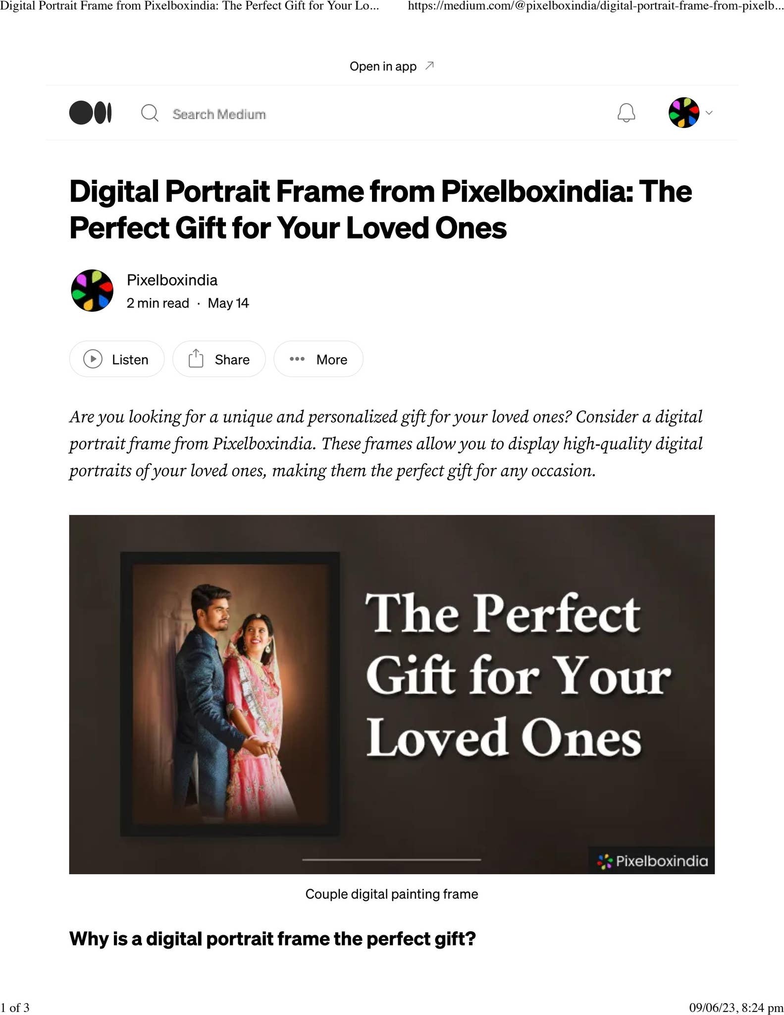 Pixelboxindia instagram store for digital painting frame services with ...