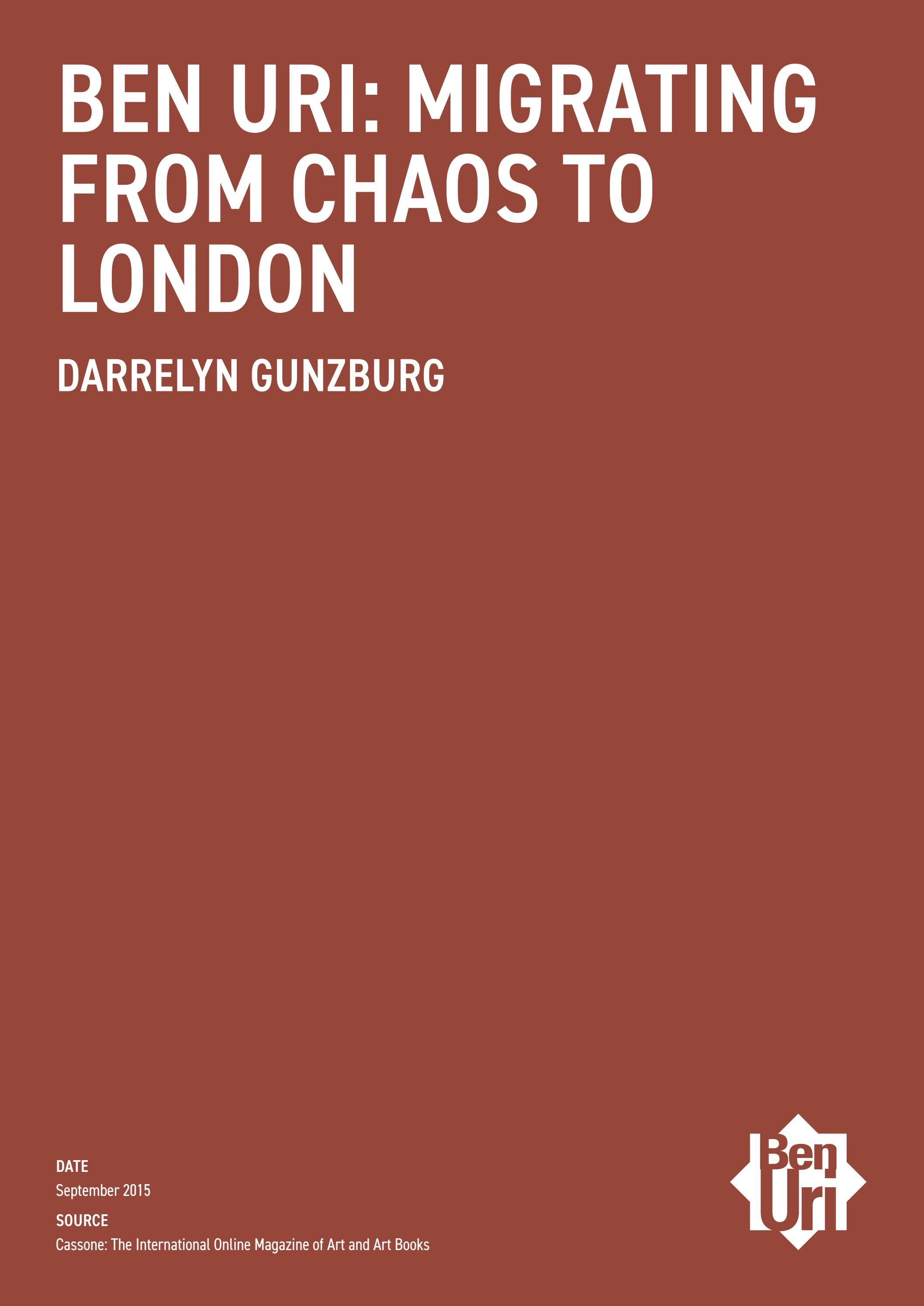 Ben Uri: Migrating from chaos to London by Ben Uri Research Unit - Issuu