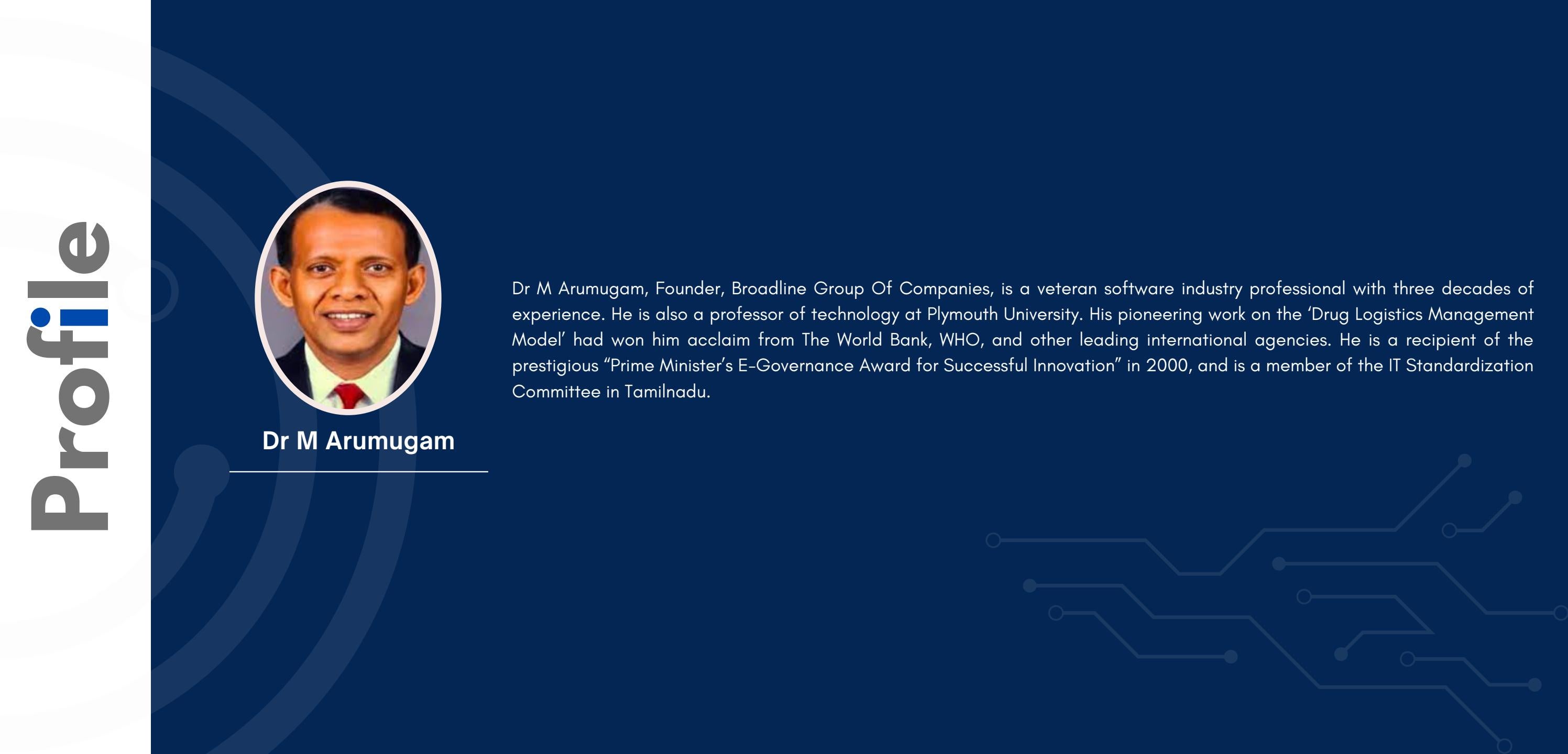 Profile - Dr M Arumugam - 28 June 2023 by Madras Management Association ...