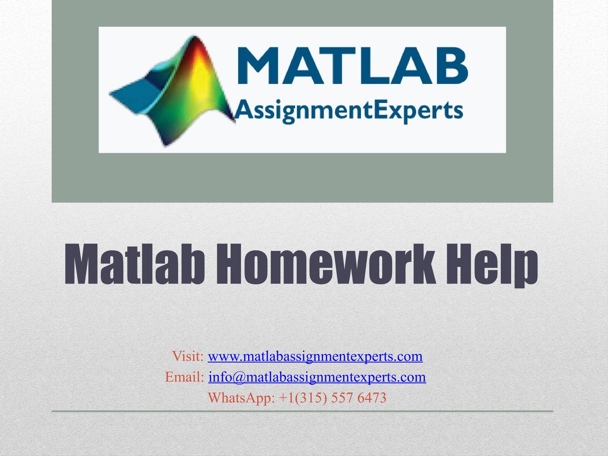 Matlab Homework Help by Matlab Assignment Experts - Issuu