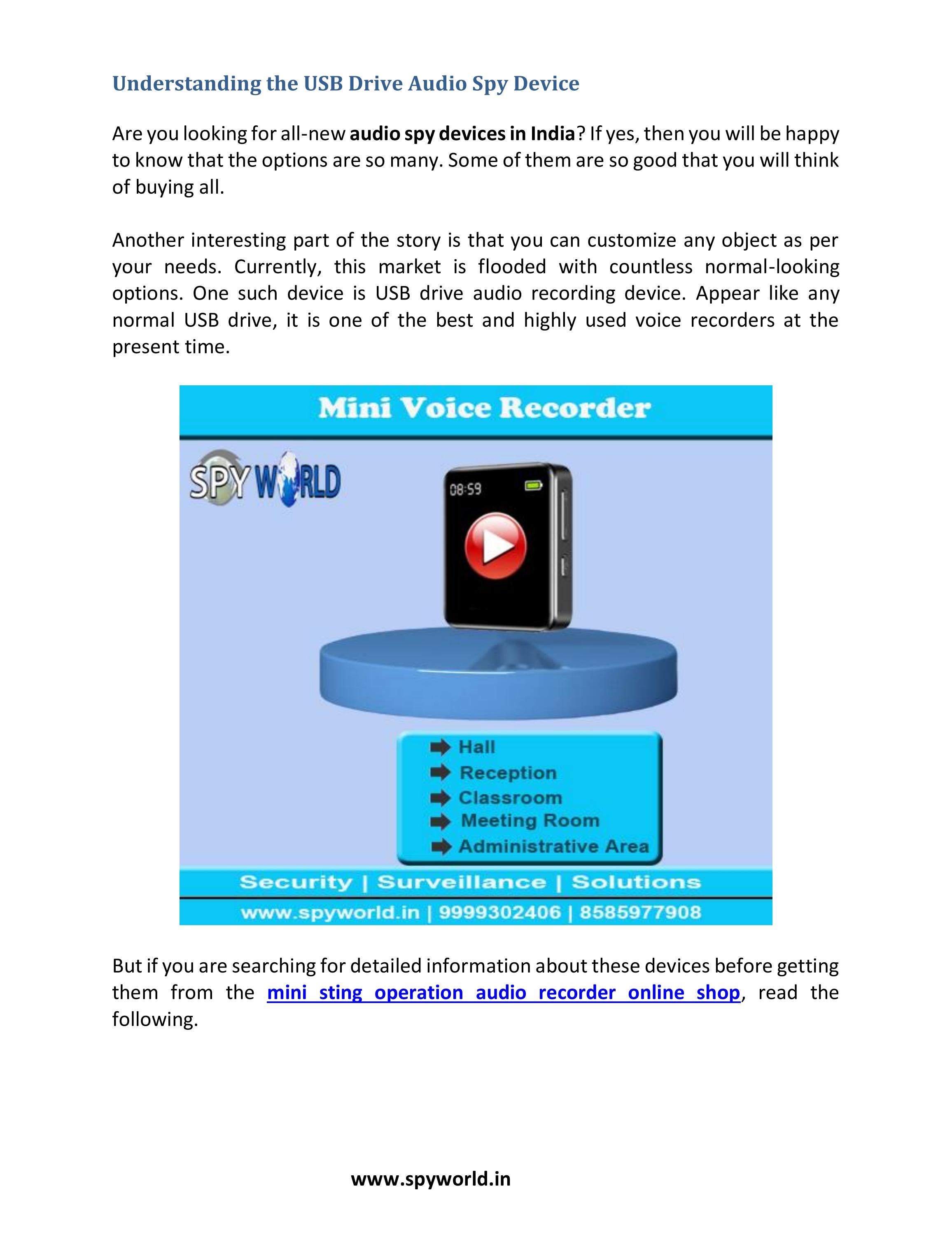 Understanding the USB Drive Audio Spy Device by spyhop1989 - Issuu