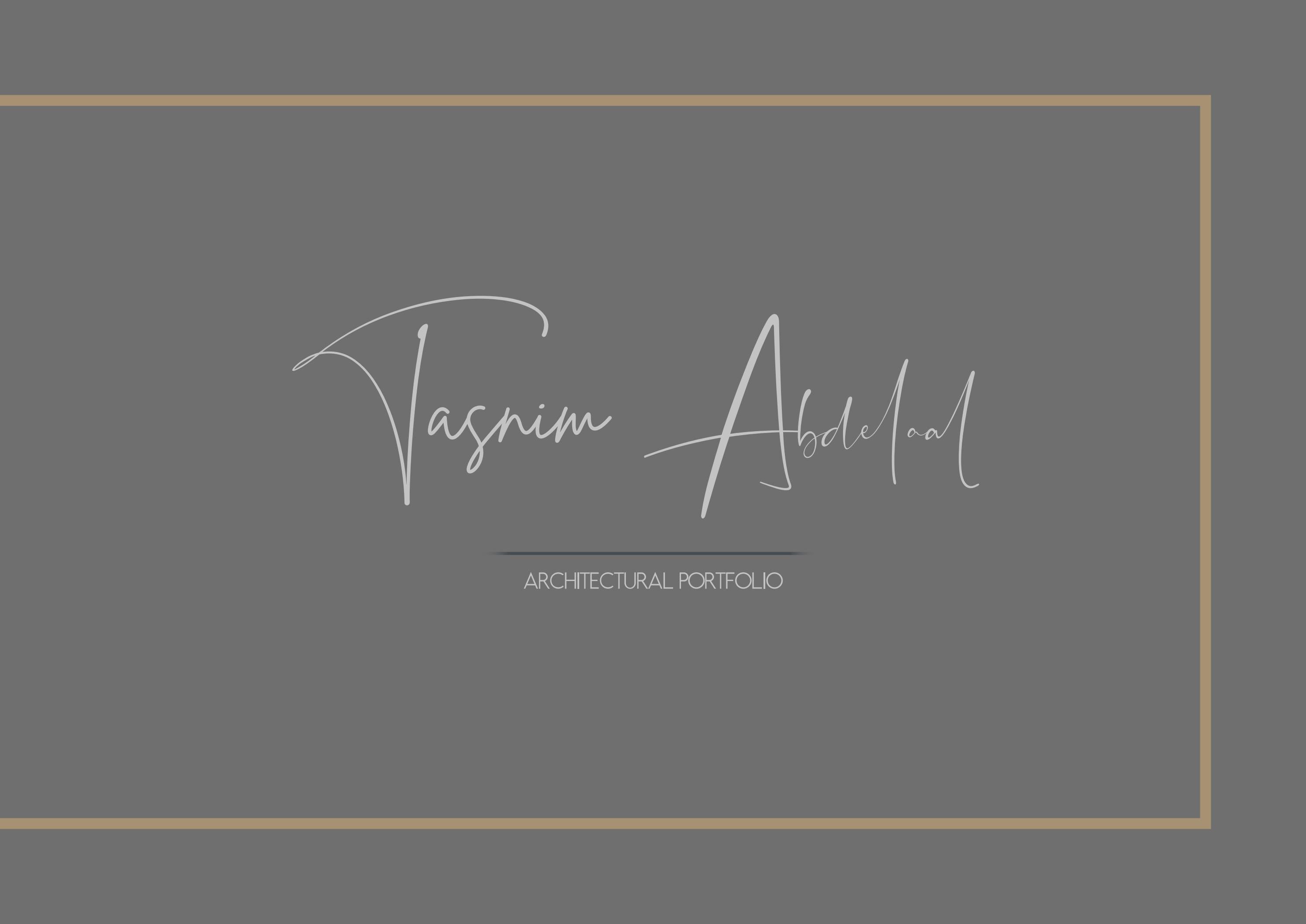 ARCHITECTURAL PORTFOLIO - Tasnim Abdelaal by tasnim abdelaal - Issuu
