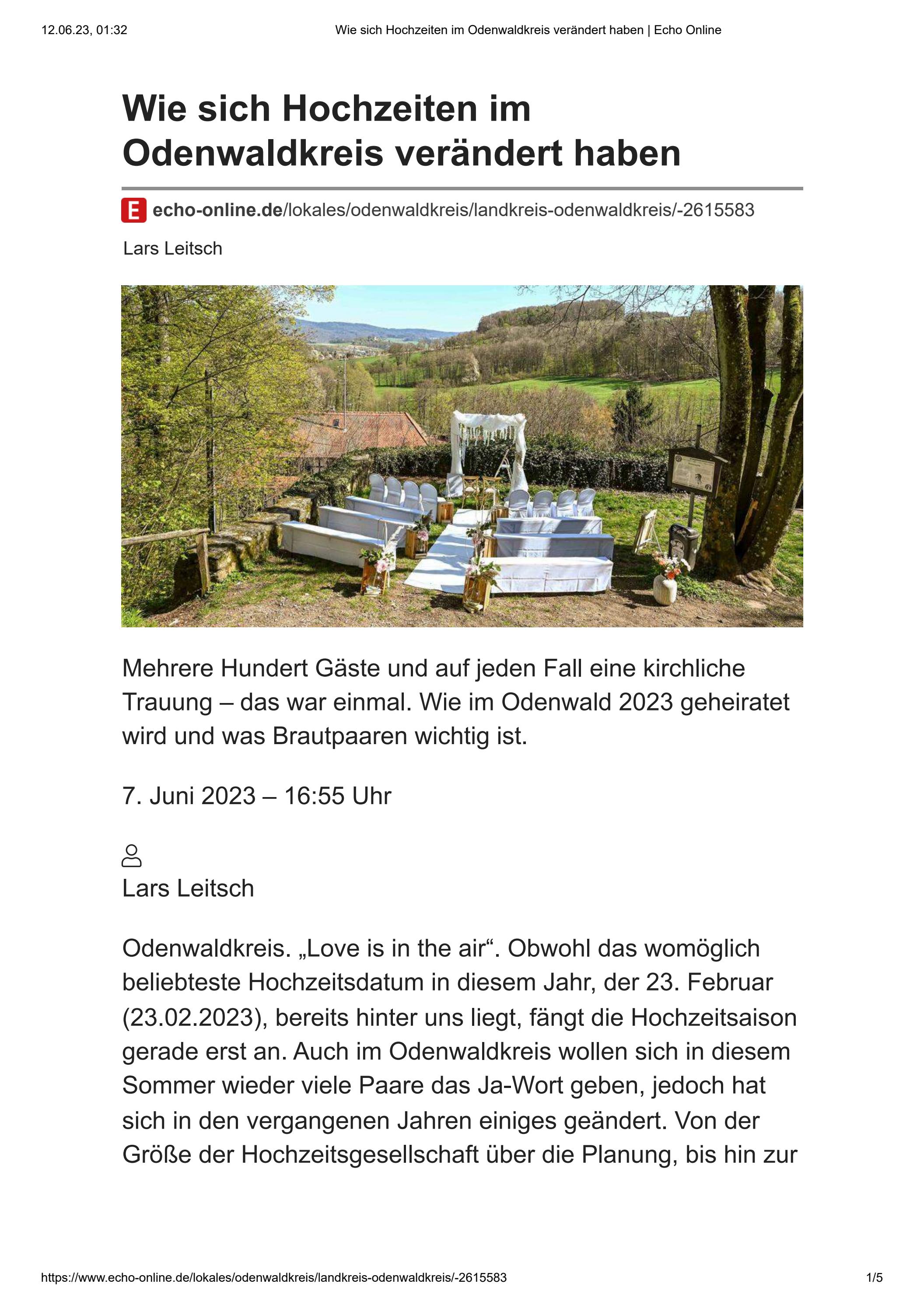 Wie sich Hochzeiten im Odenwaldkreis verändert haben by Tourvision Foundation - Issuu