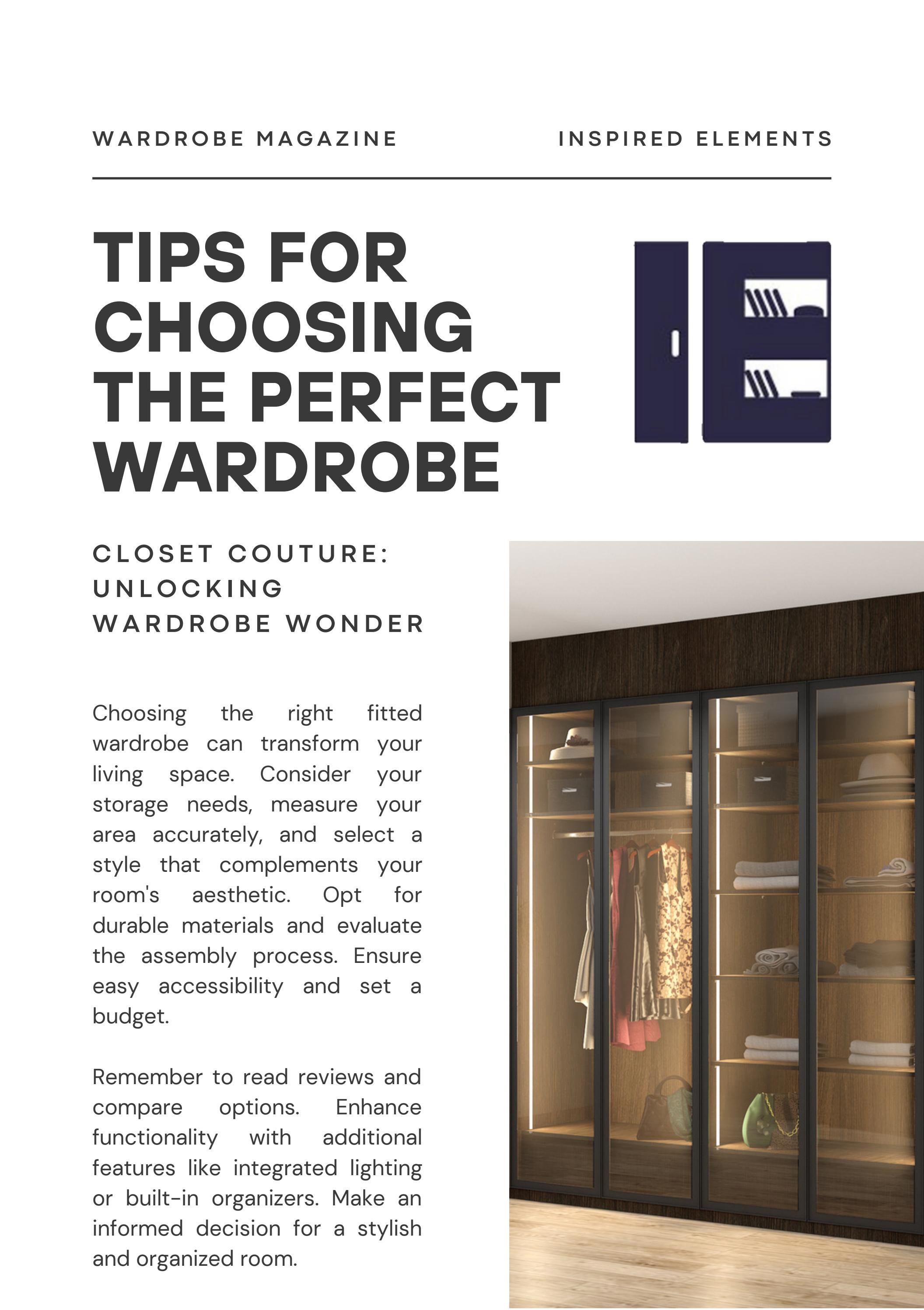Tips for Choosing the Perfect Wardrobe | Inspired Elements | London by ...