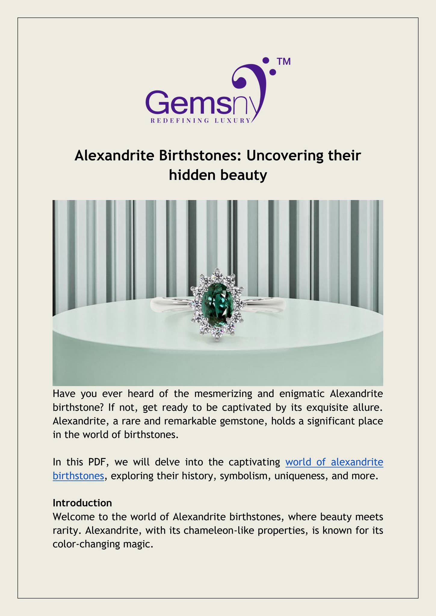 Uncover the Beauty of Alexandrite Birthstone by ericbaker - Issuu