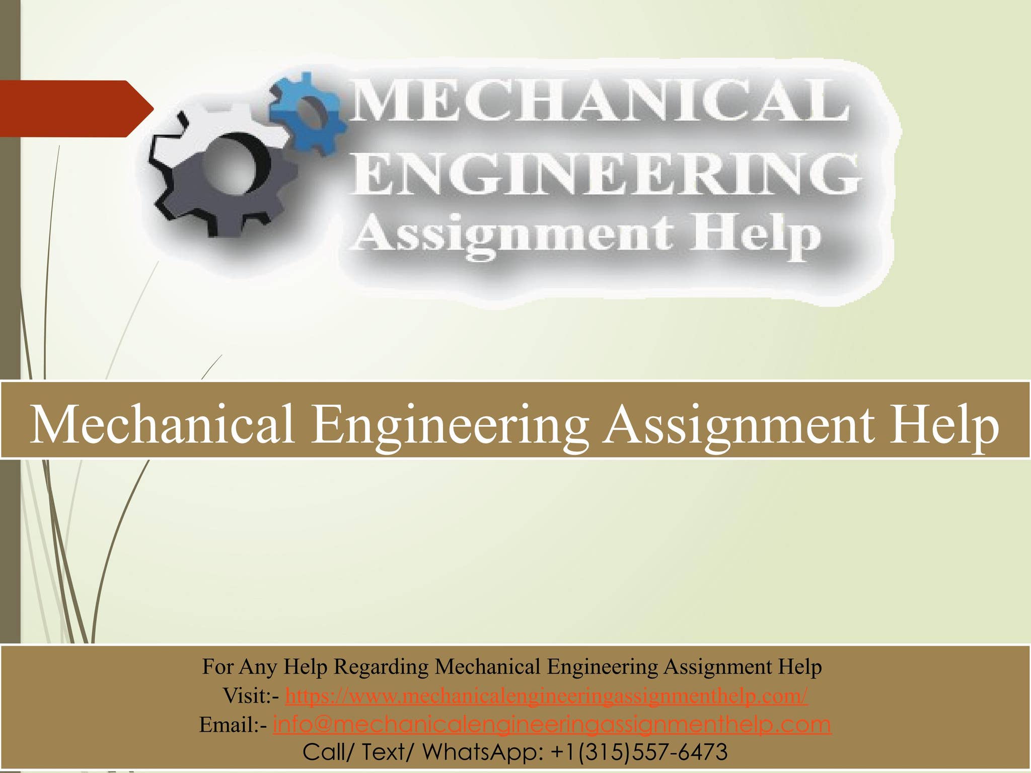 Mechanical Engineering Assignment Help by Mechanical Engineering ...