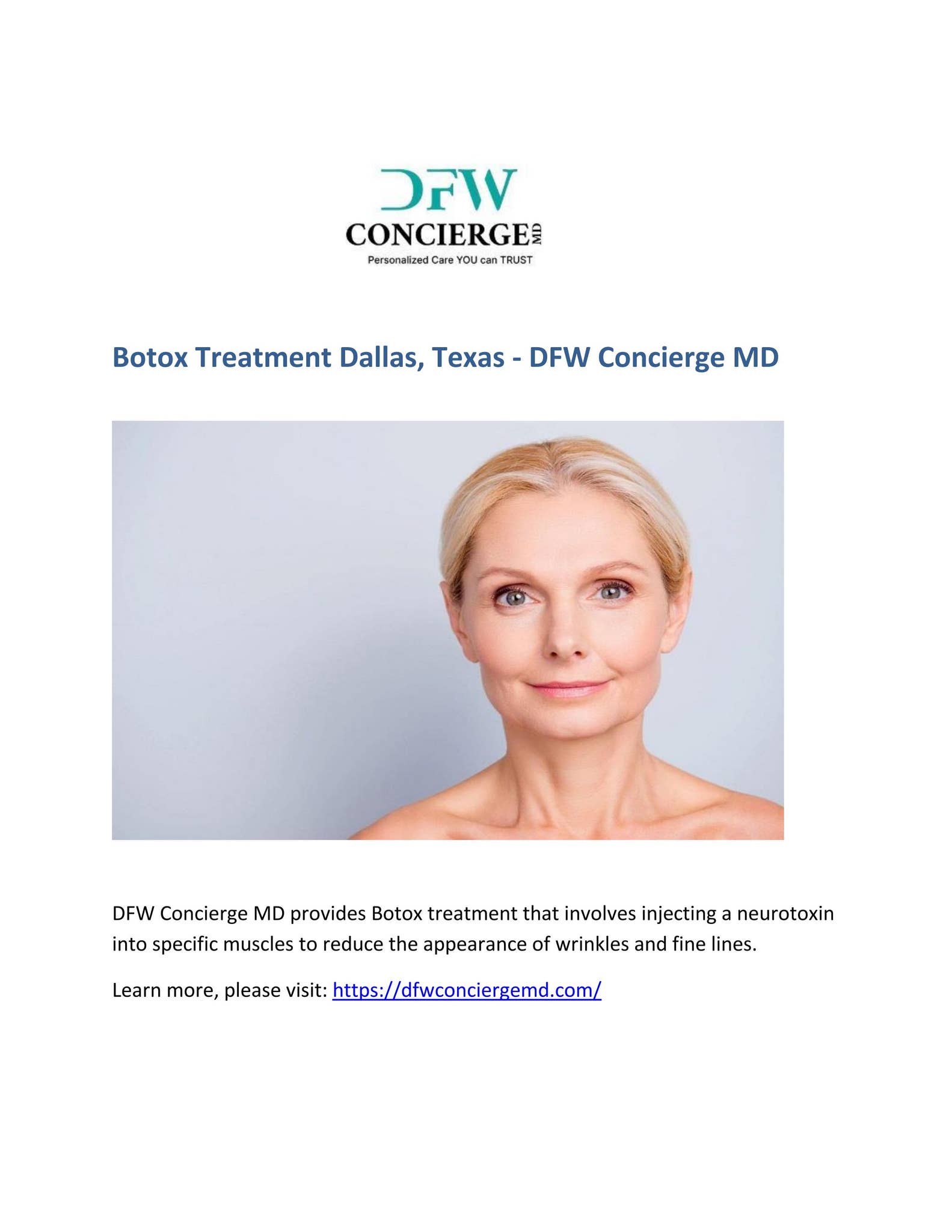 Botox Treatment Dallas, Texas - DFW Concierge MD by dfwconciergemd - Issuu