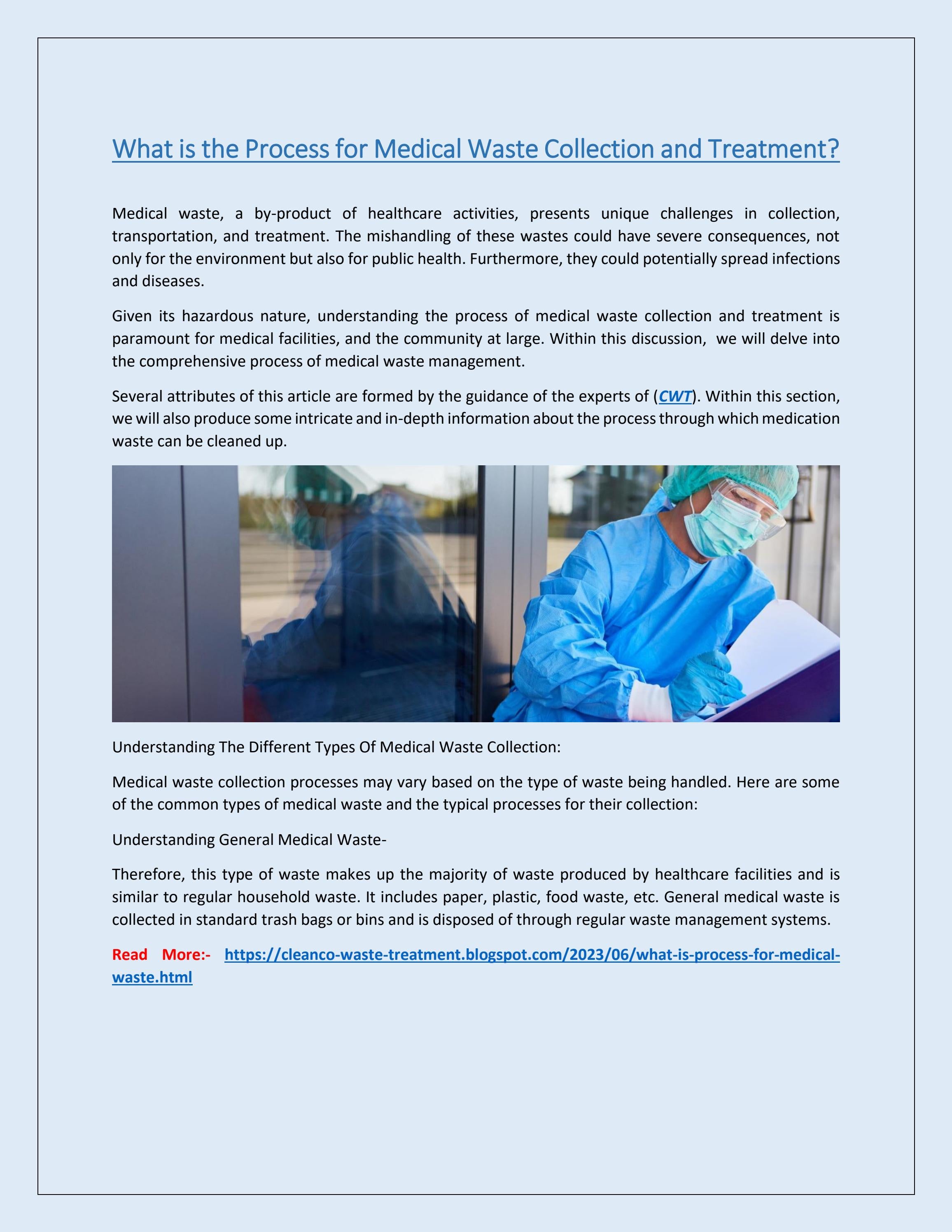 What is the Process for Medical Waste Collection and Treatment? by ...