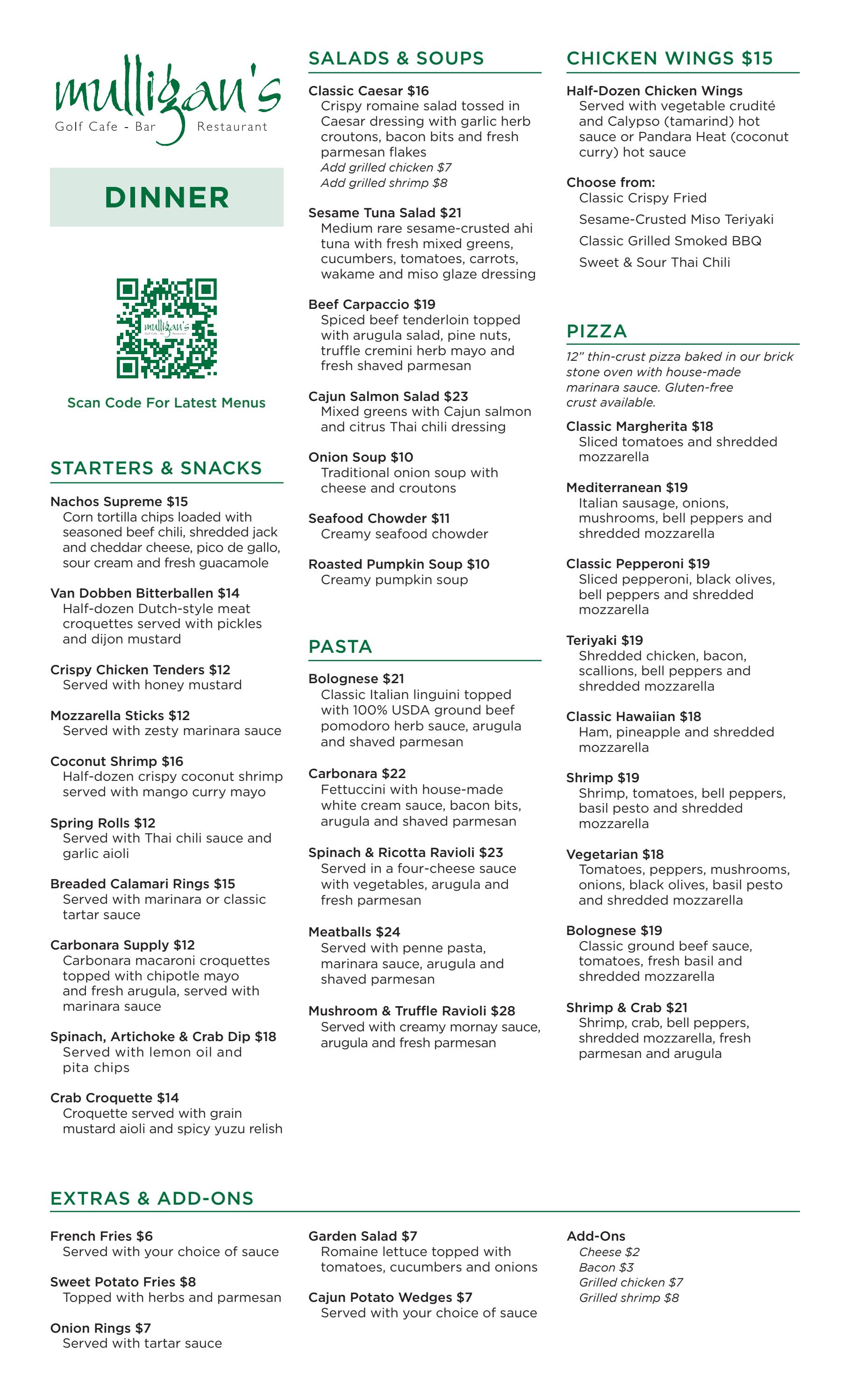 Aruba GLF Mulligan's Dinner Menu by Divi Resorts - Issuu