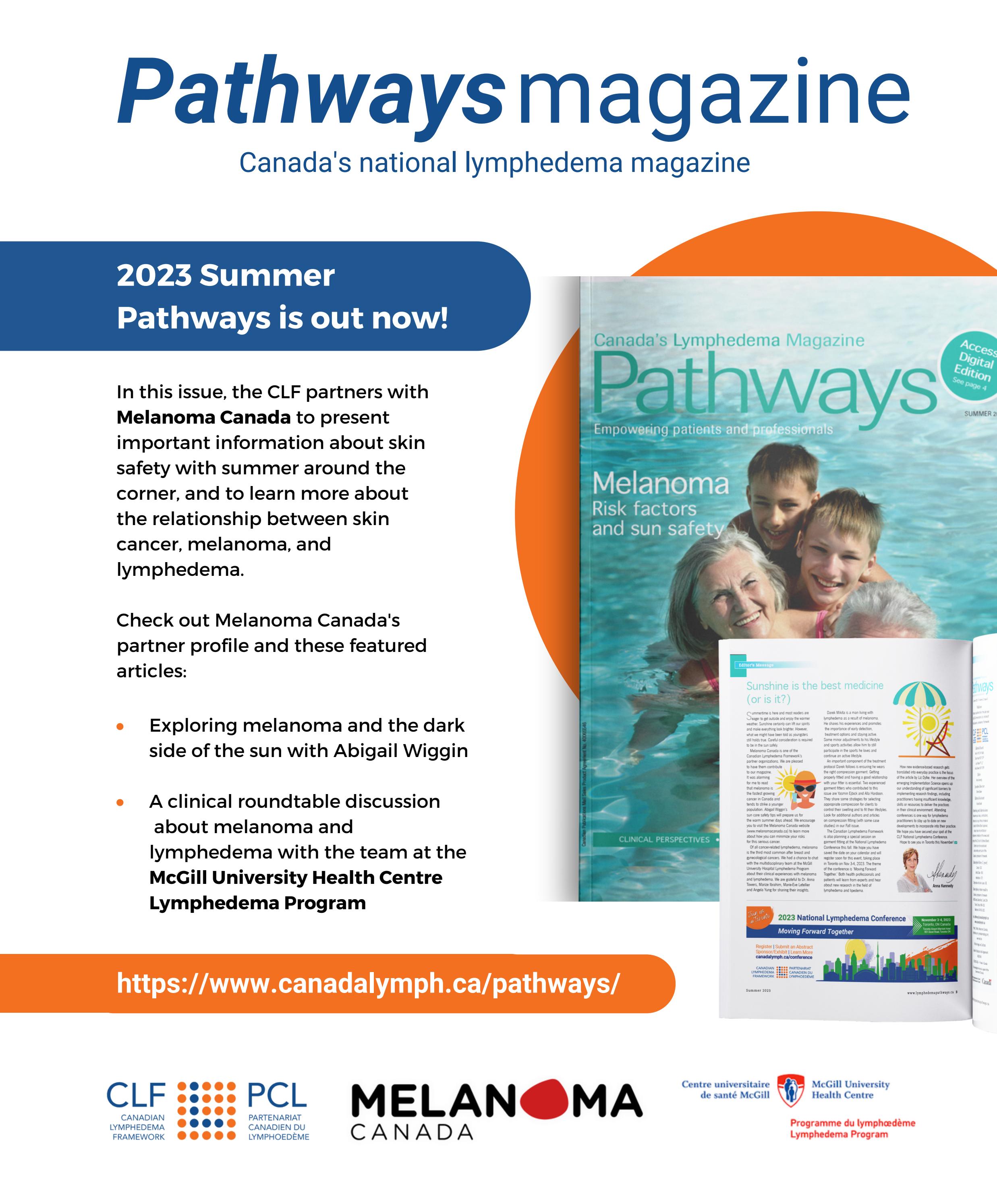 2023 Summer Pathways - Melanoma Canada by Canadian Lymphedema Framework - Issuu