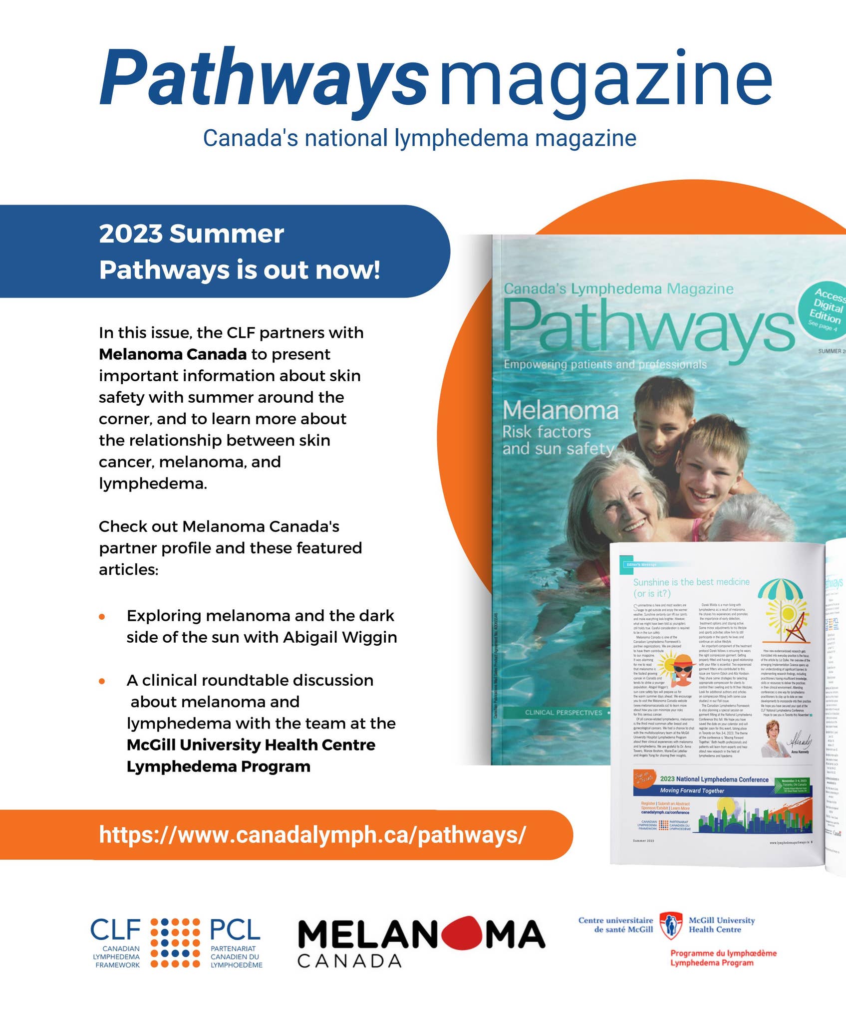 2023 Summer Pathways - Melanoma Canada by Canadian Lymphedema Framework - Issuu