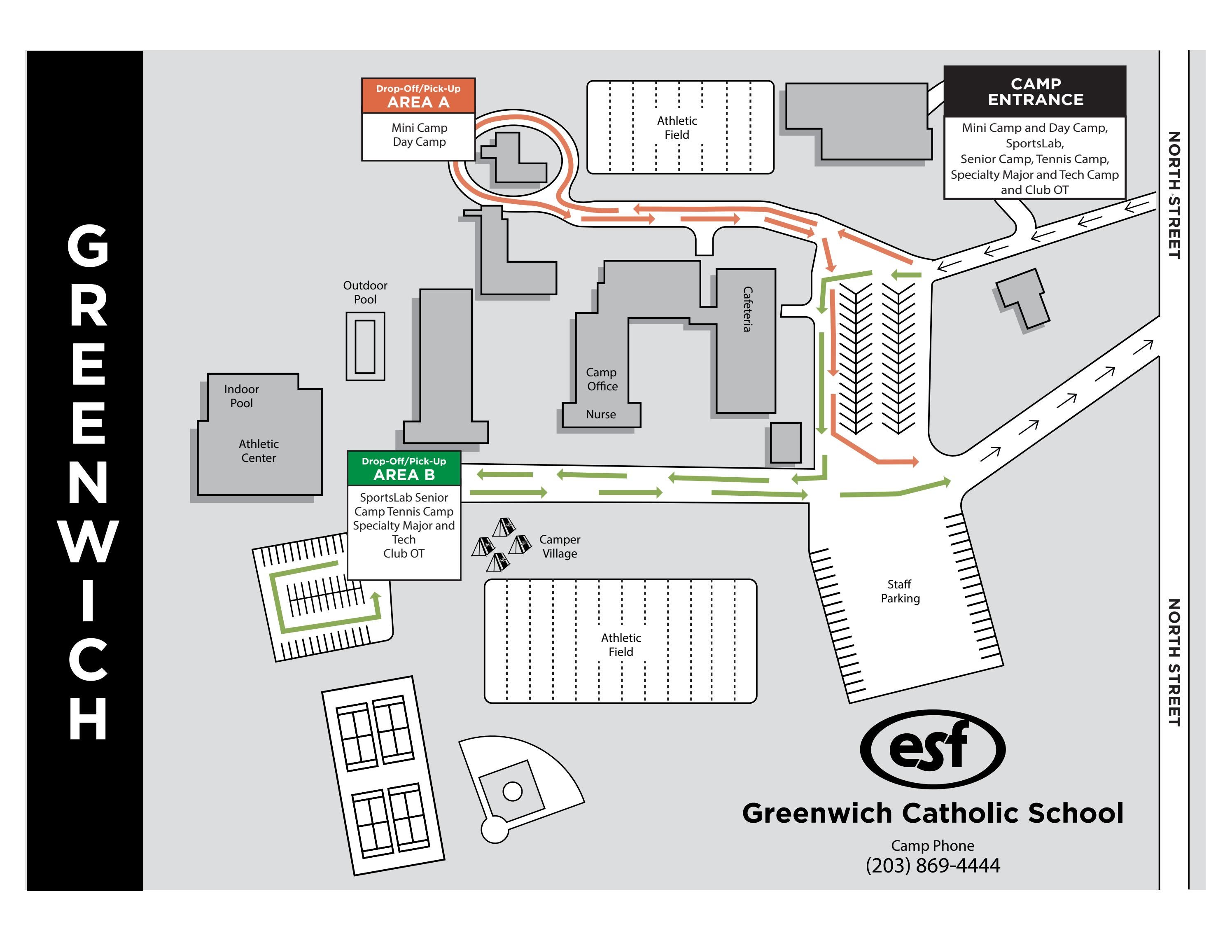 ESF Camps - Greenwich Catholic School - Campus Map 2023 by ESF - Issuu