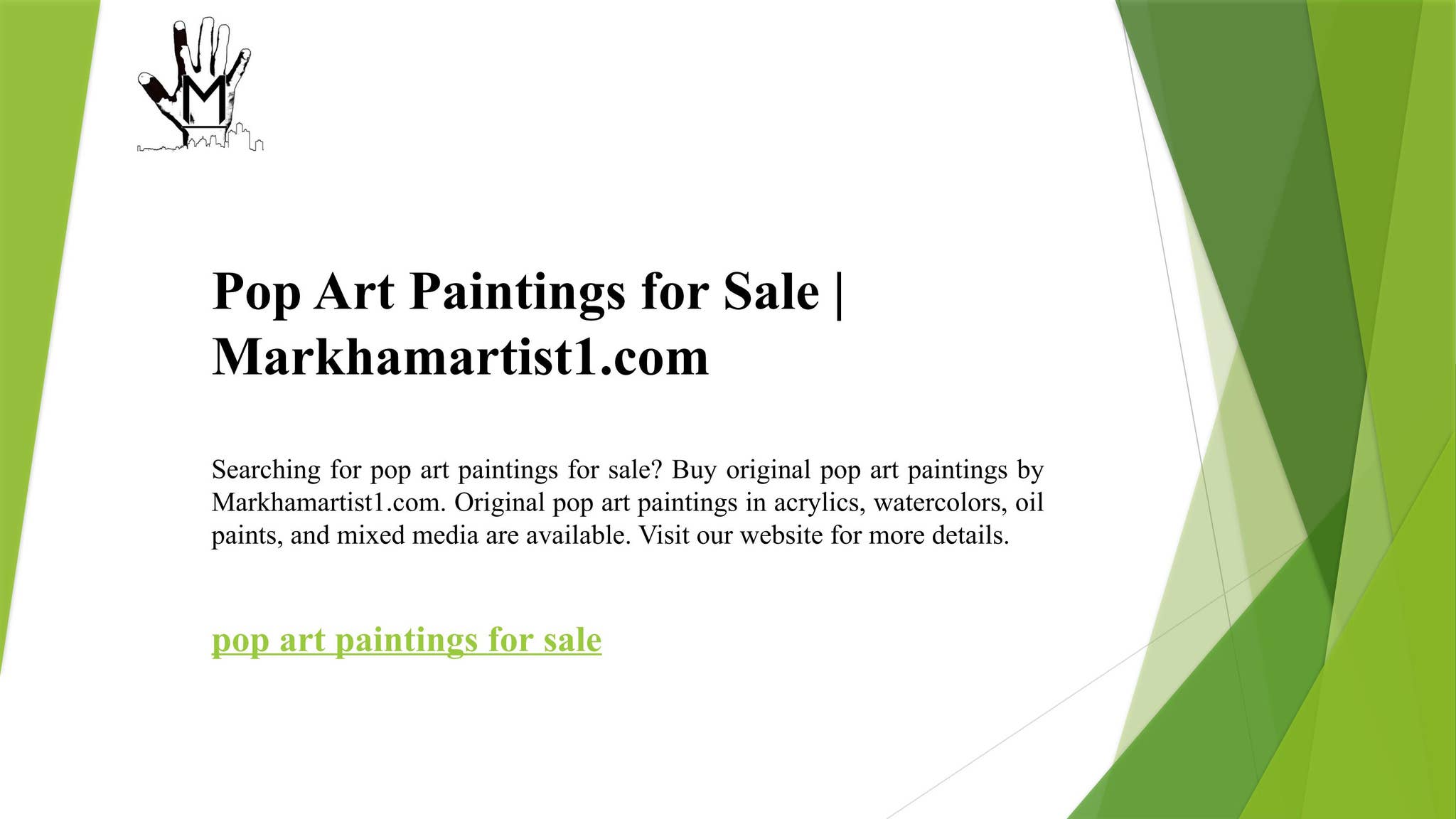 Pop Art Paintings for Sale | Markhamartist1.com by Markham Artist - Issuu