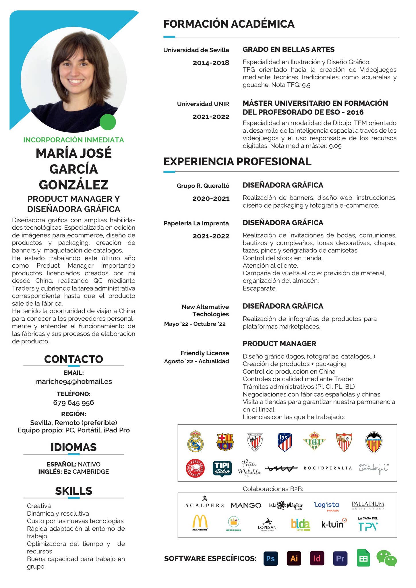 CV MARIA JOSE 2023 by Mariché García - Issuu