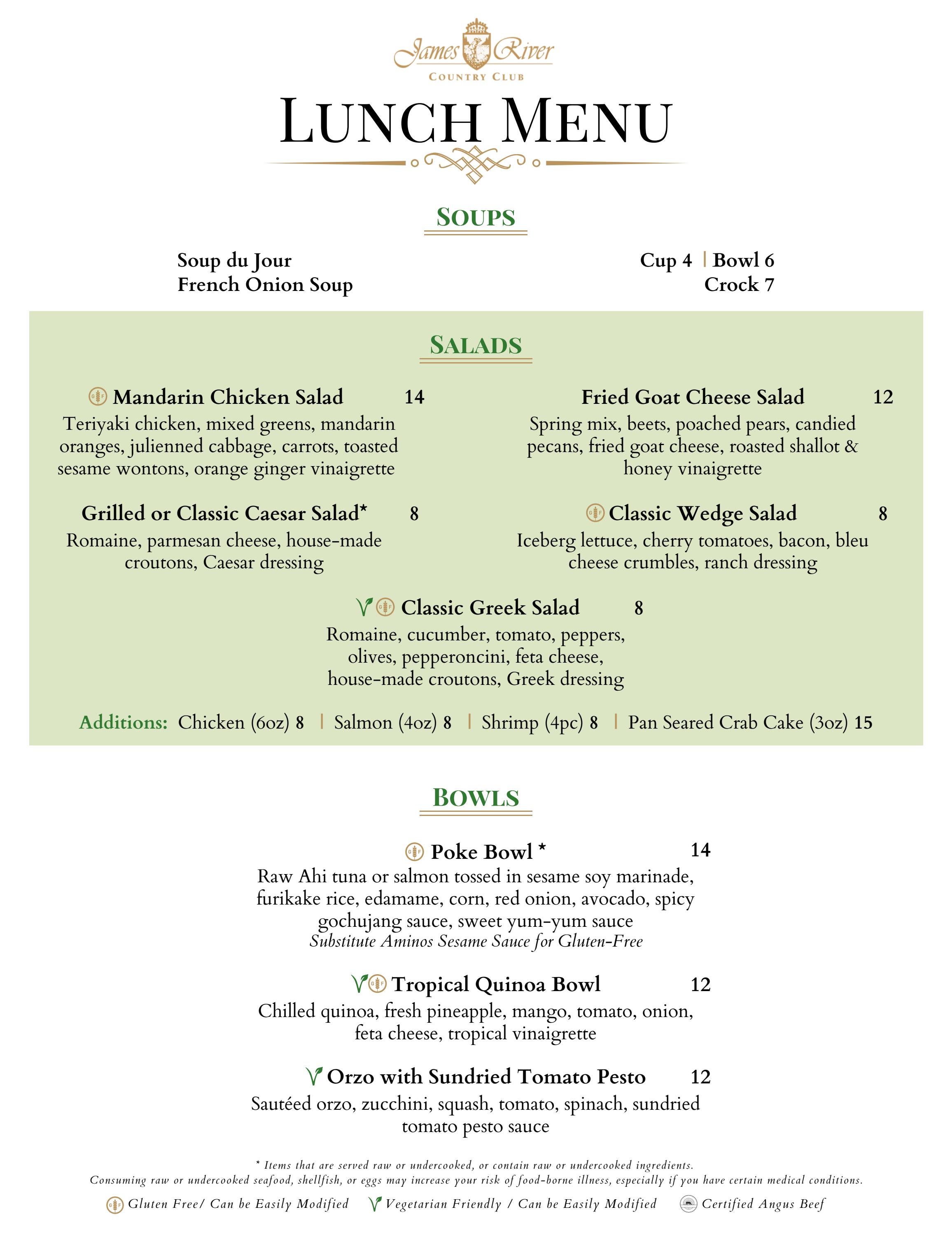 JRCC All Menus by James River Country Club - Issuu